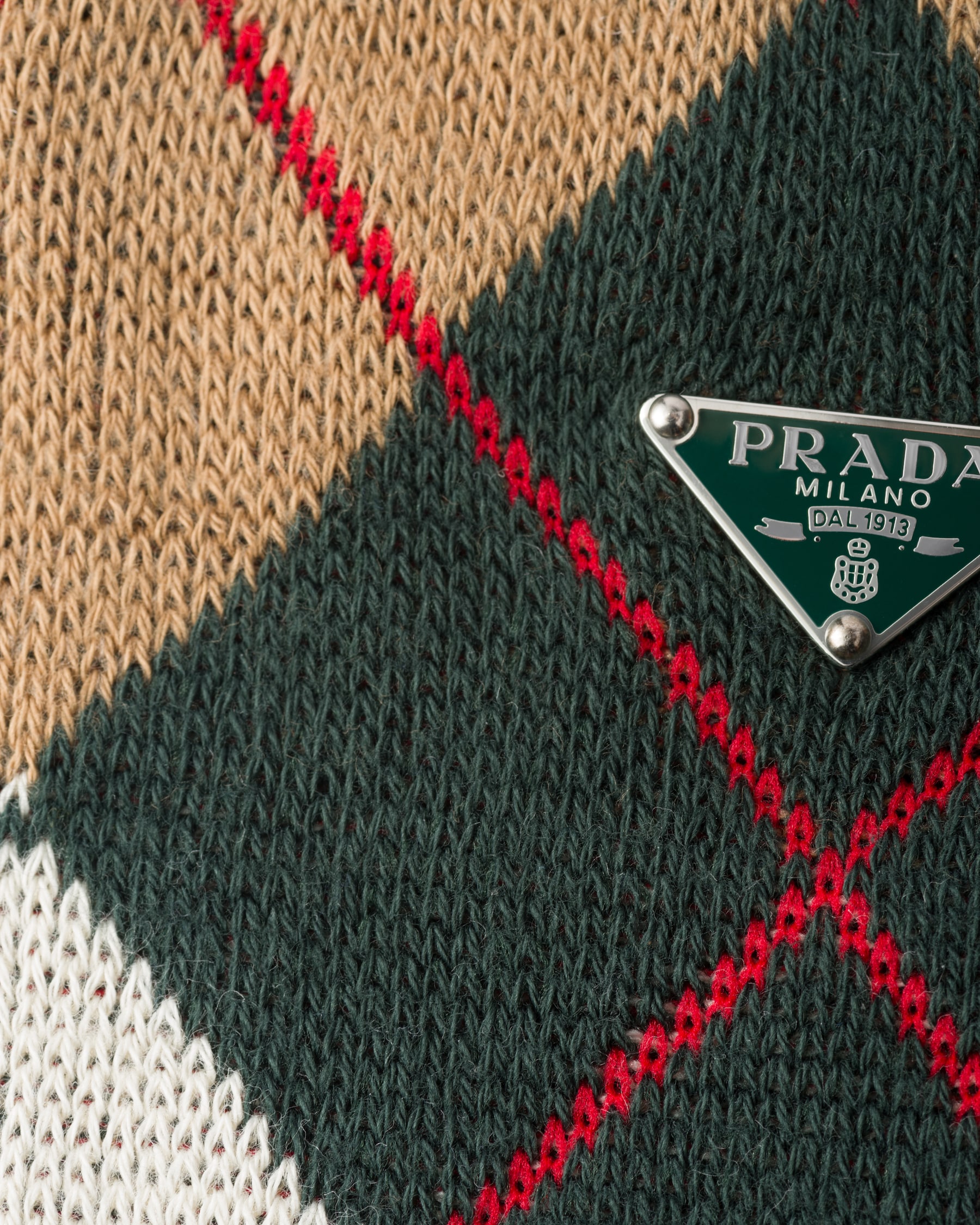 Forest Green Argyle Cotton Socks | PRADA