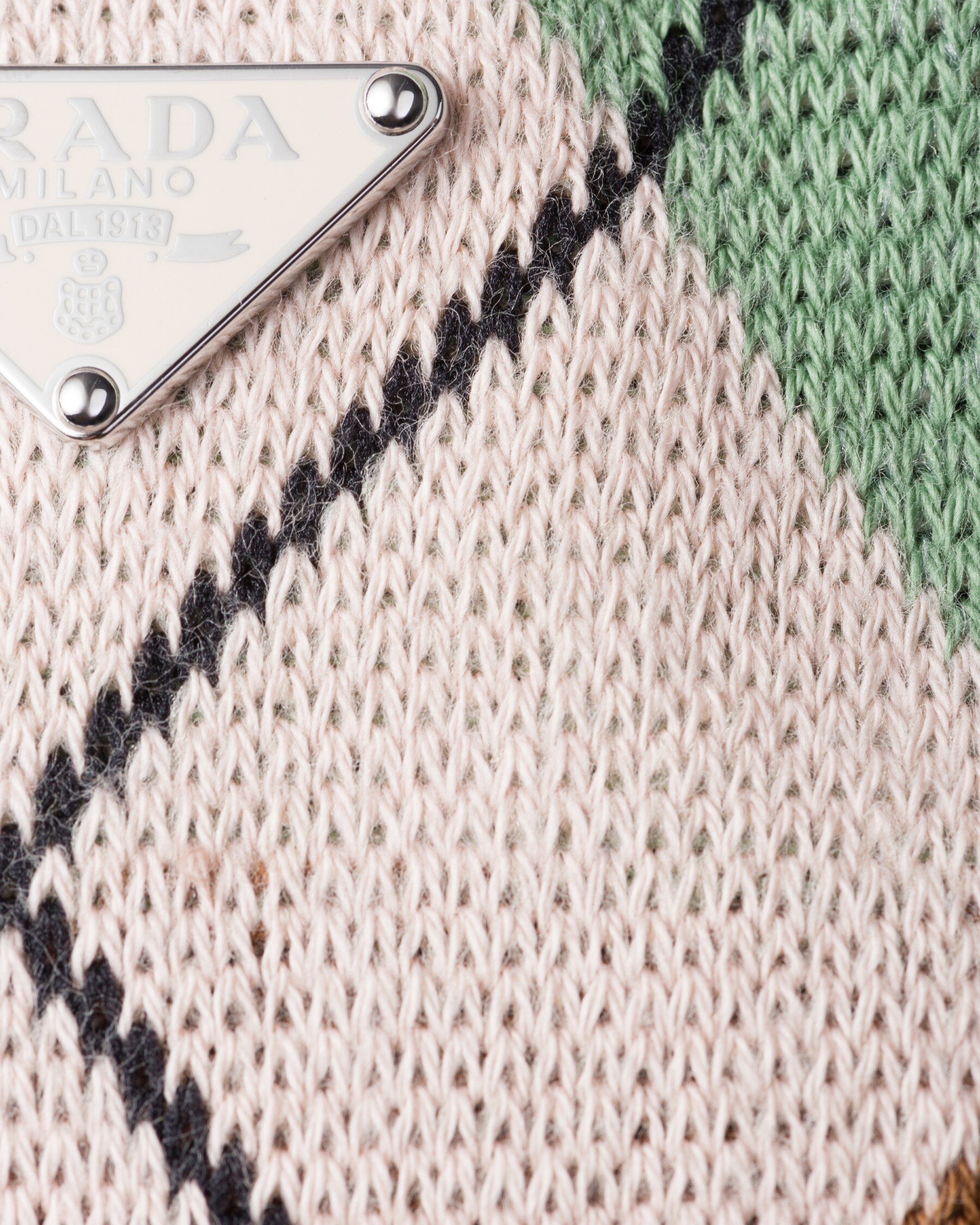 Albino White Argyle Cotton Socks | PRADA