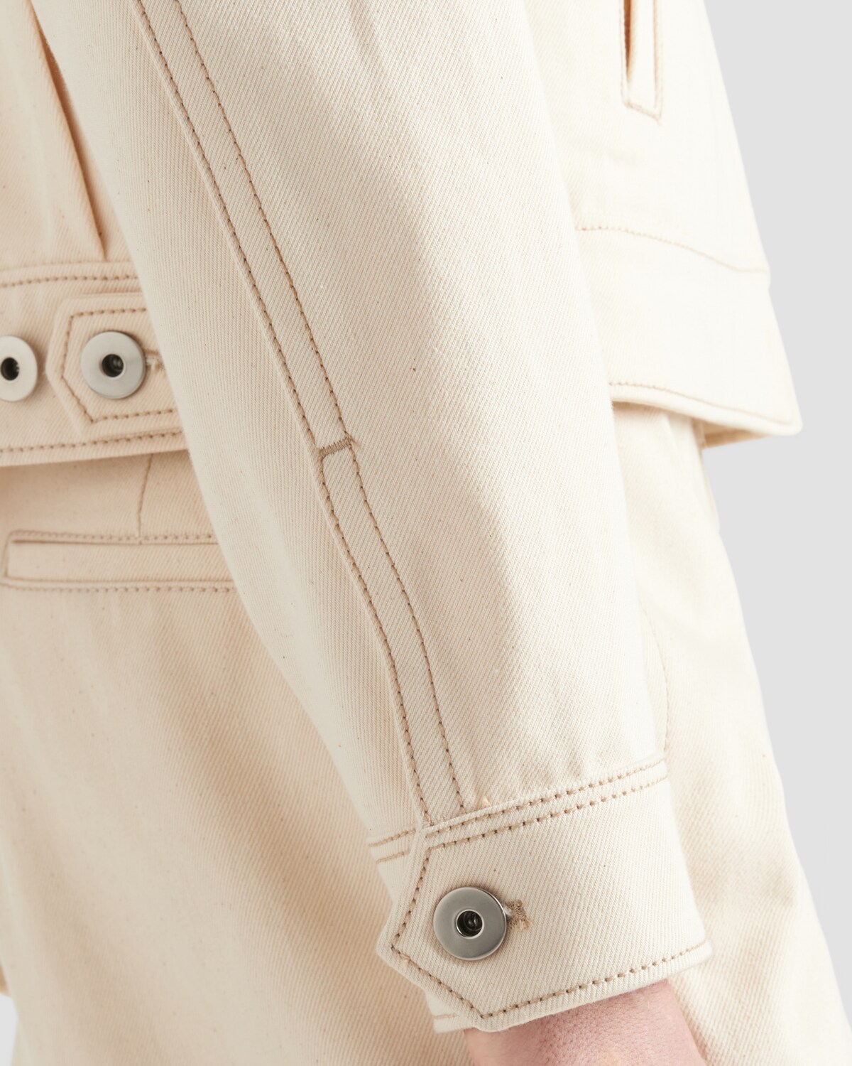 Beige Bull Denim Blouson Jacket | PRADA