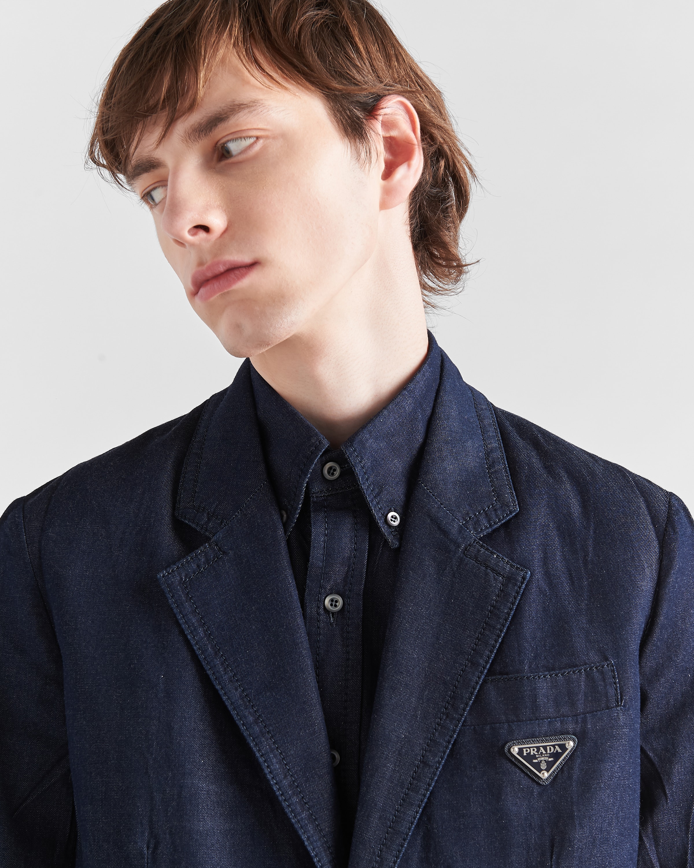 Navy Denim jacket | Prada