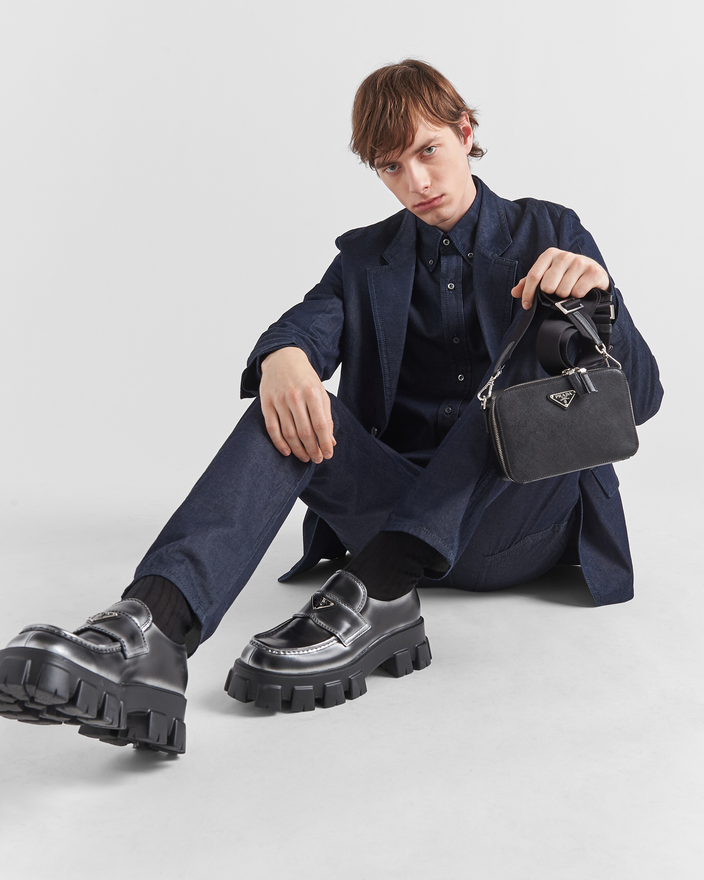 Navy Denim jacket | Prada