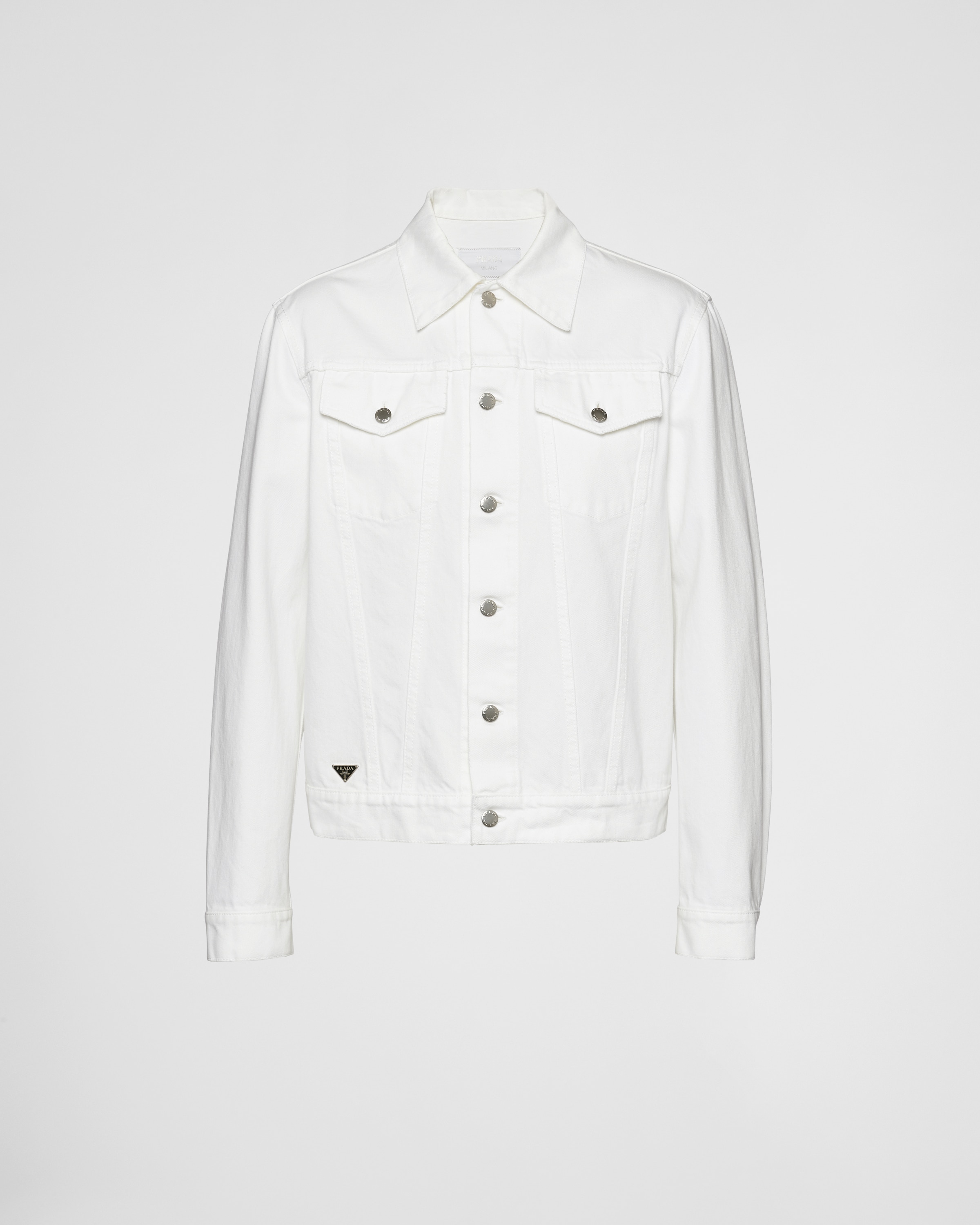 White Bull Denim Blouson Jacket | PRADA