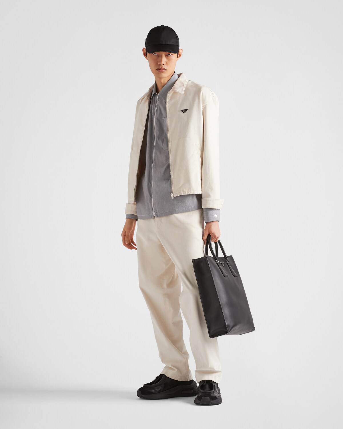 Natural Velvet Denim Blouson Jacket | PRADA