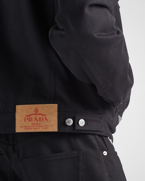 Black Padded Bull Denim Blouson Jacket | PRADA