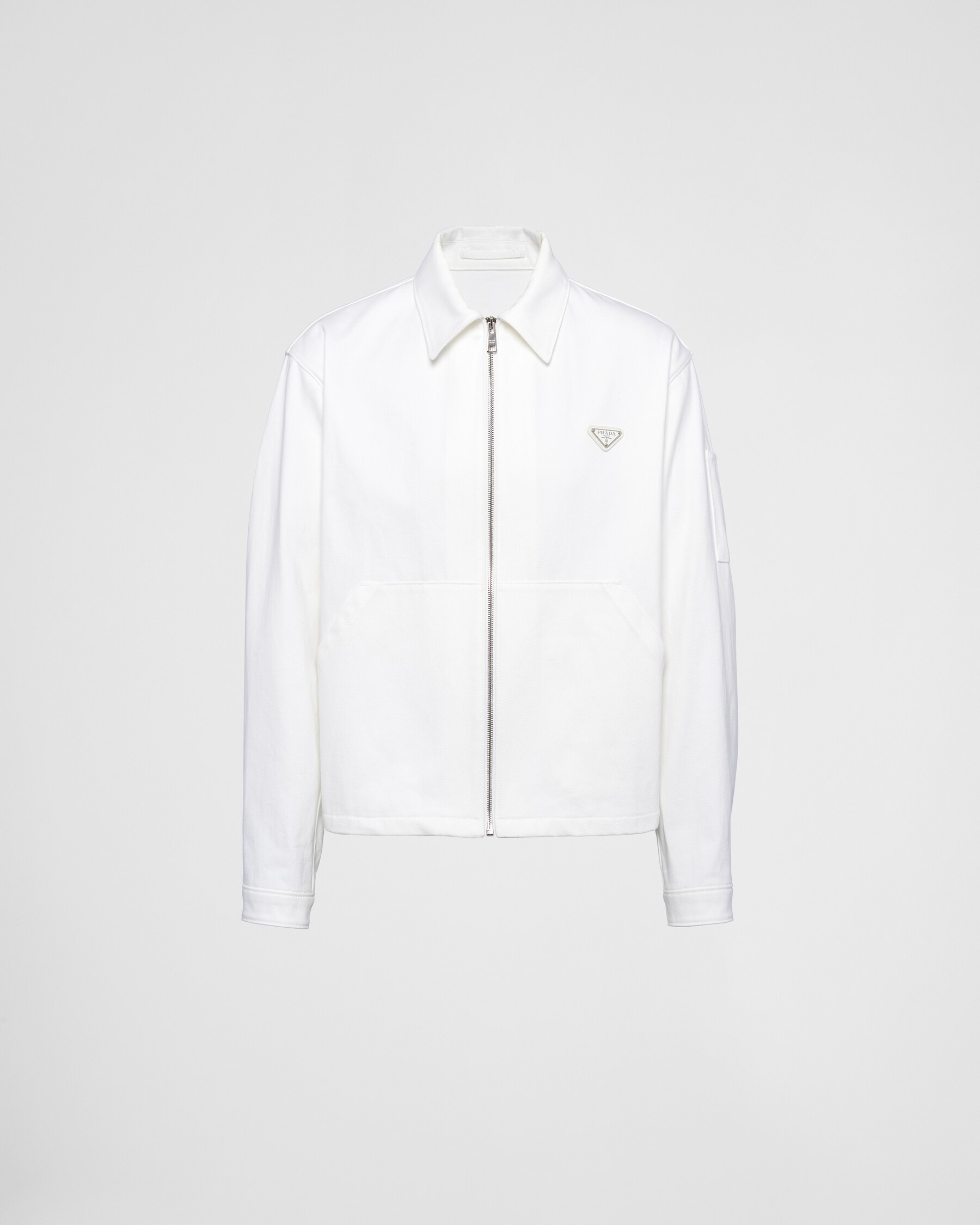 White Bull Denim Blouson Jacket | PRADA