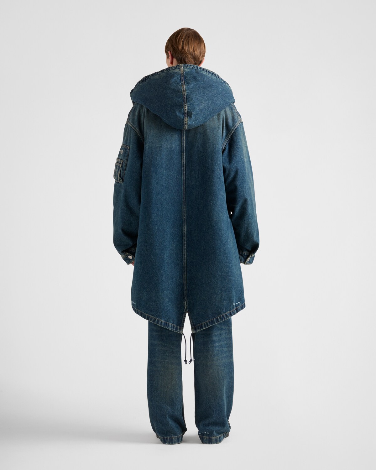 Navy Padded Denim Jacket | PRADA