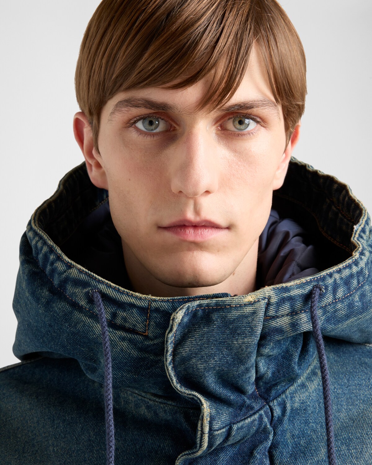 Navy Padded Denim Jacket | PRADA