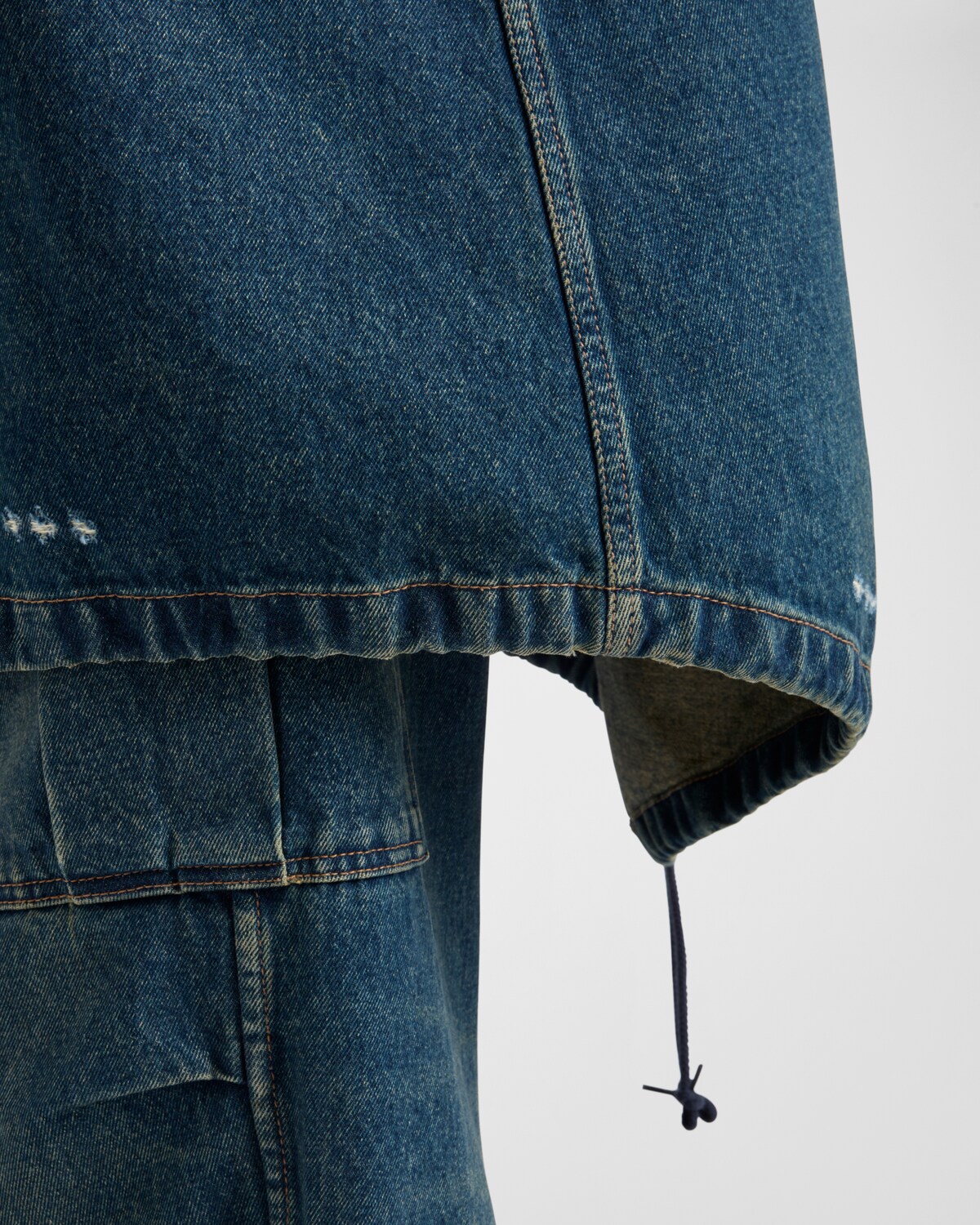 Navy Padded Denim Jacket | PRADA