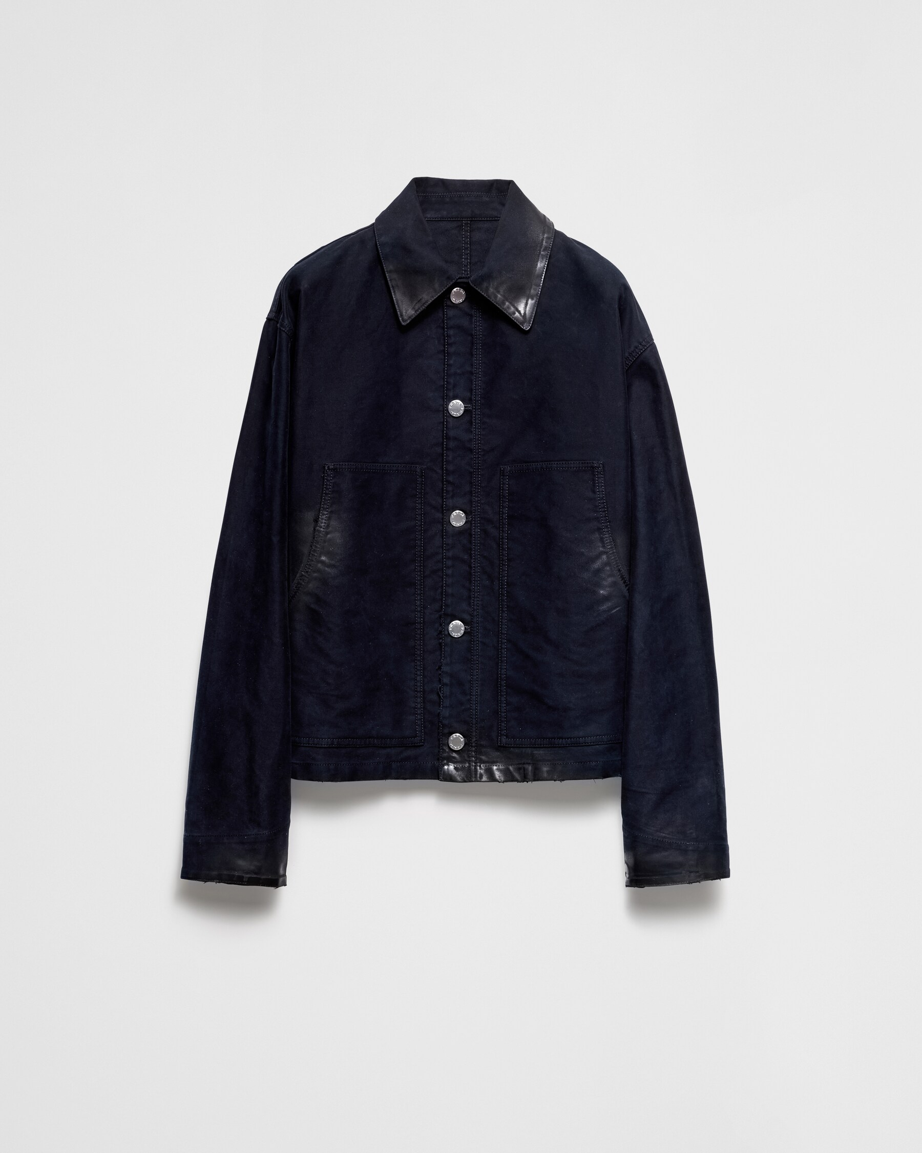 Navy Moleskin Blouson Jacket | PRADA