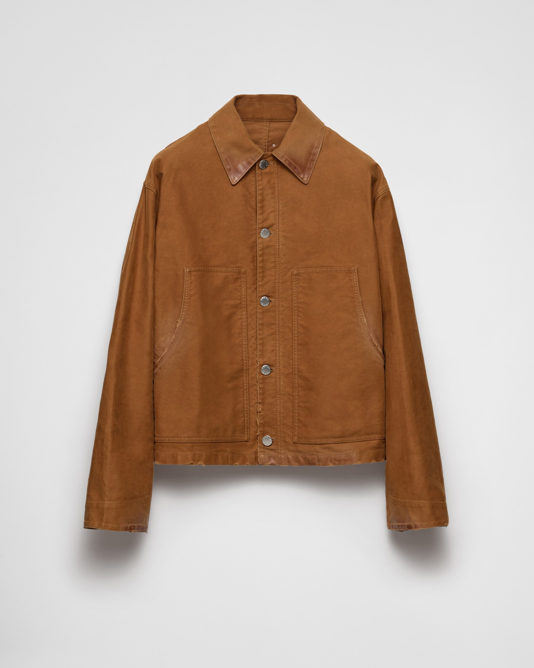 Brown Moleskin Blouson Jacket | PRADA