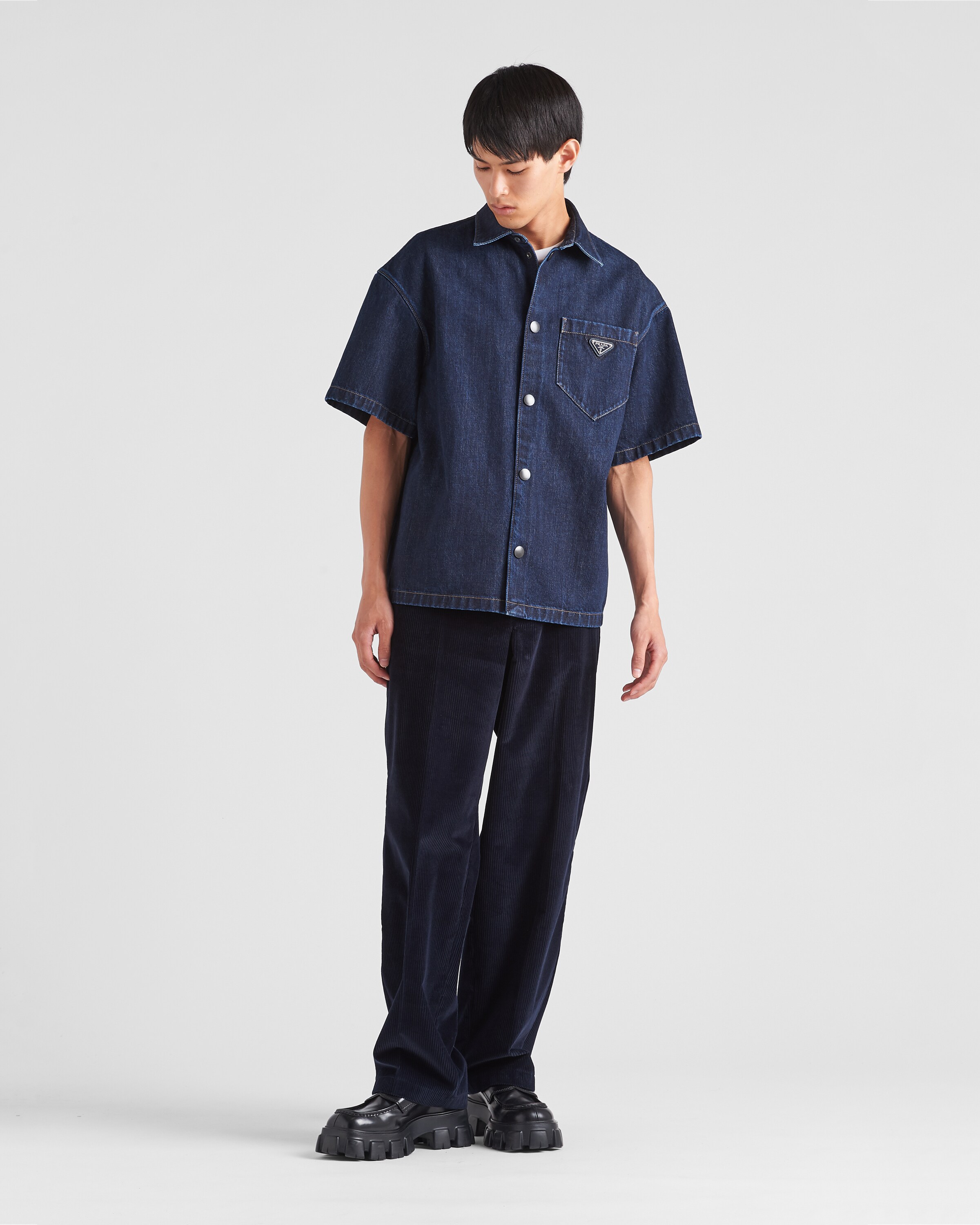 Navy Denim shirt | Prada
