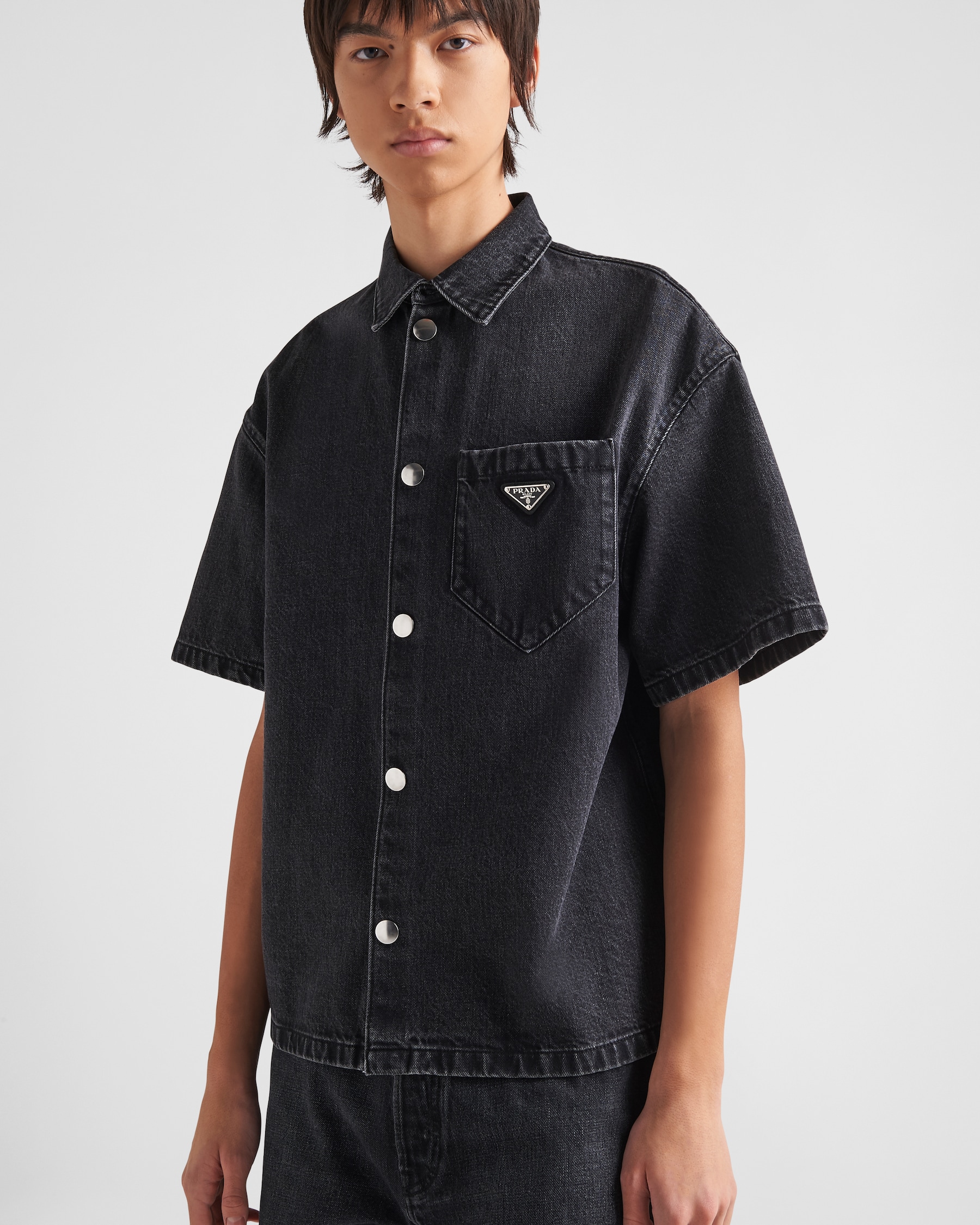 Black Denim Shirt | PRADA