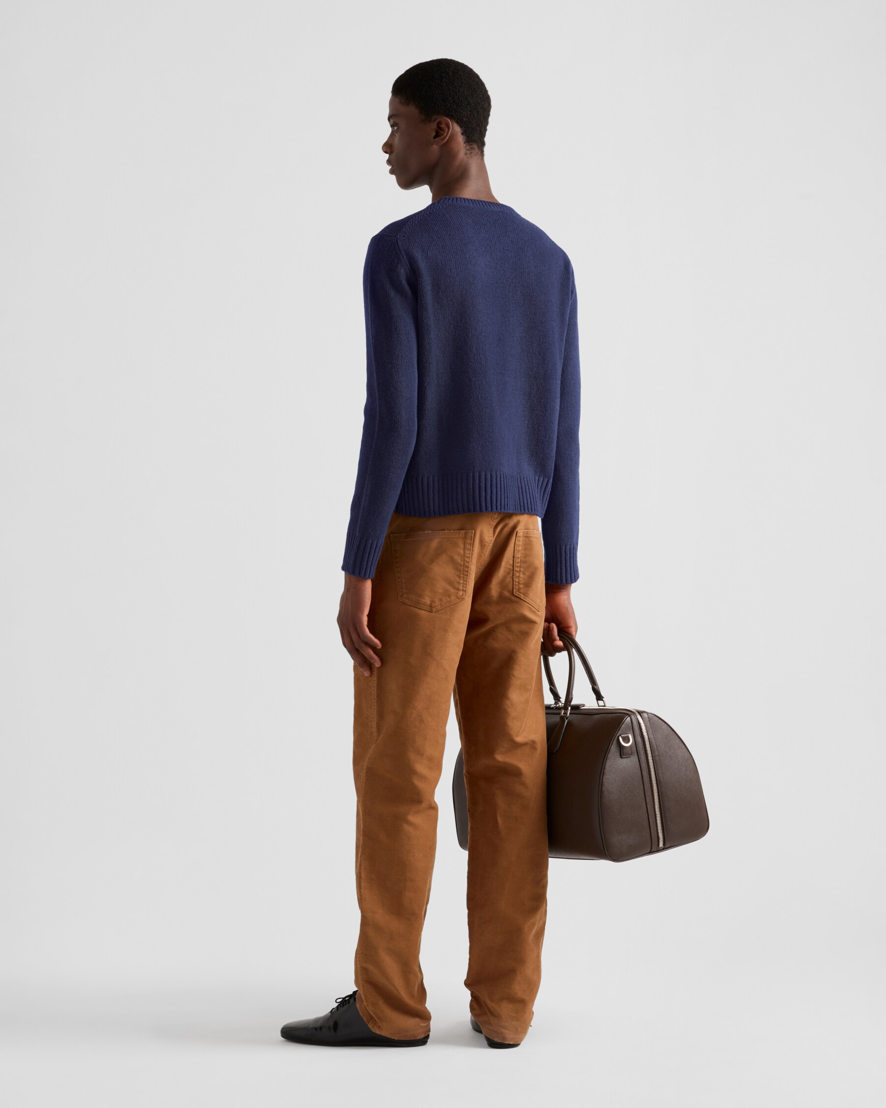 Brown Moleskin Cotton Pants | PRADA
