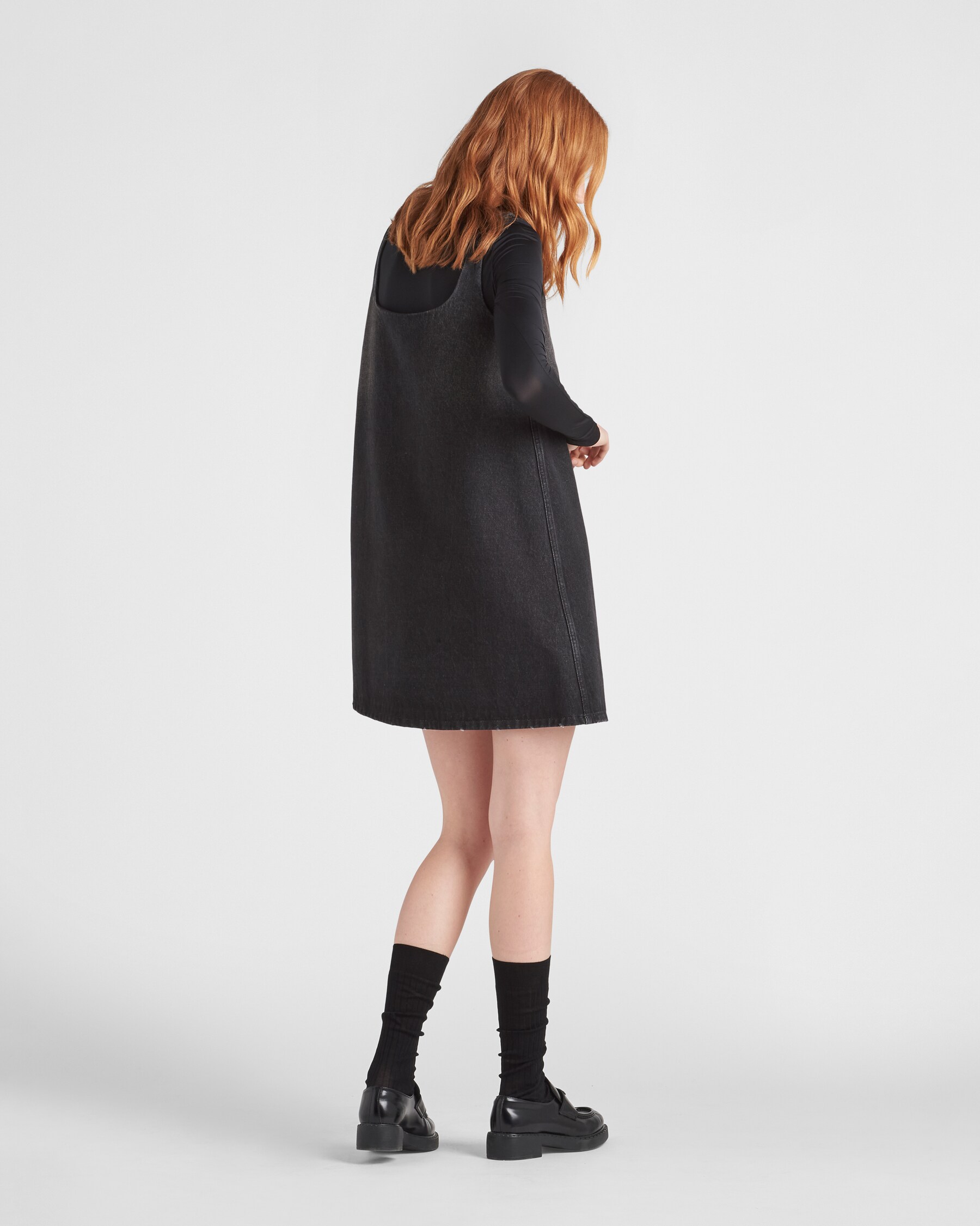Black Denim Mini-dress | PRADA