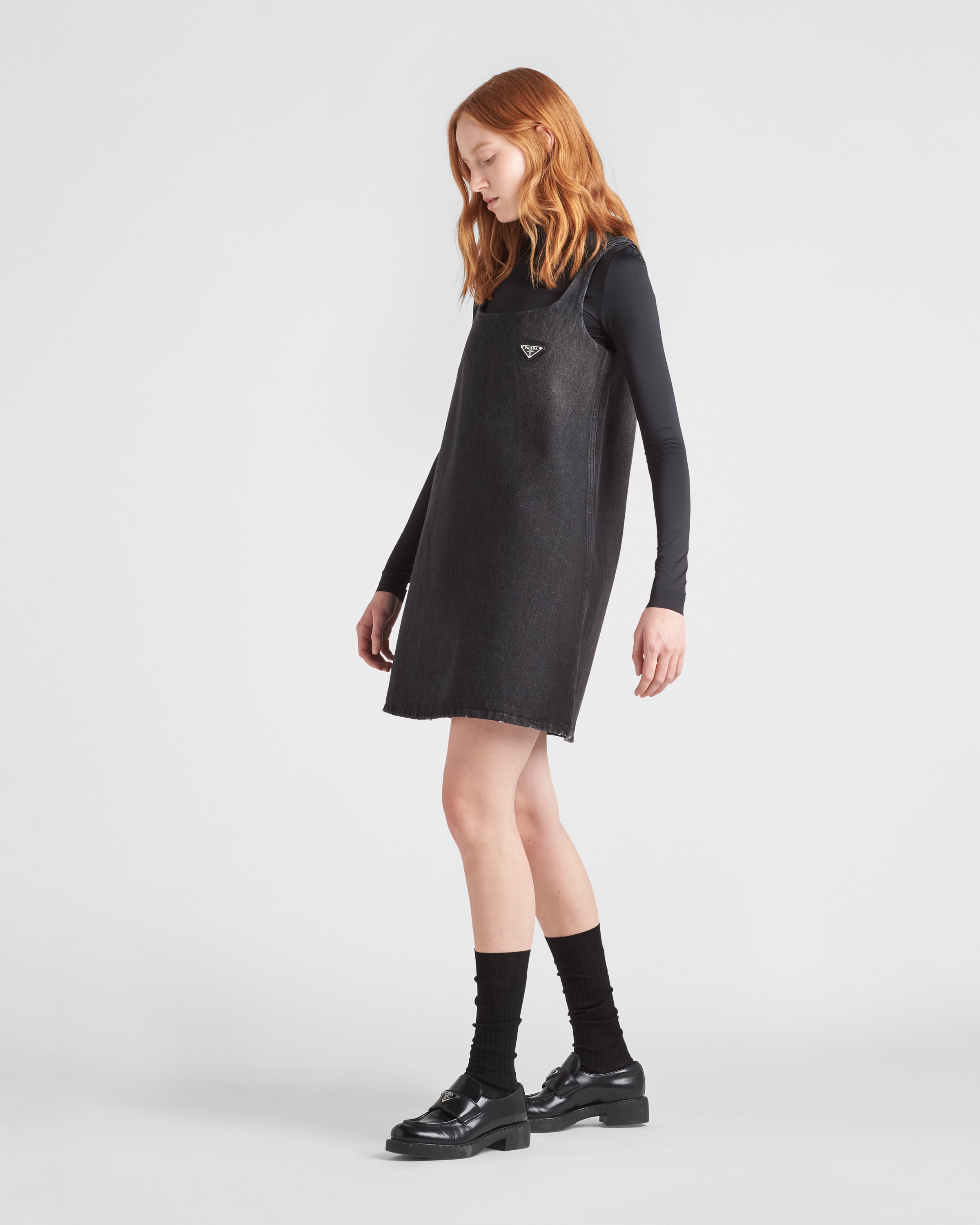 Black Denim mini-dress | Prada
