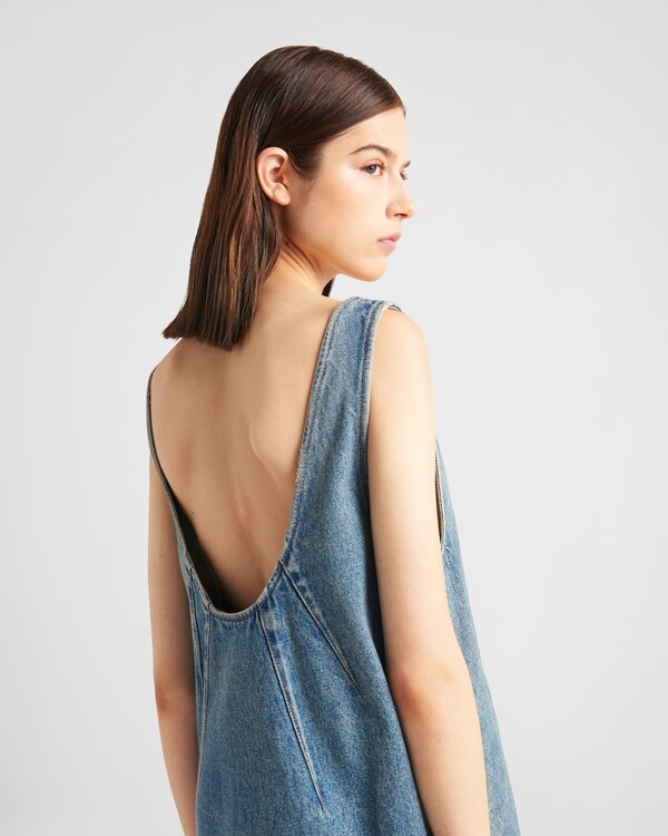Mid Blue Denim Dress | PRADA
