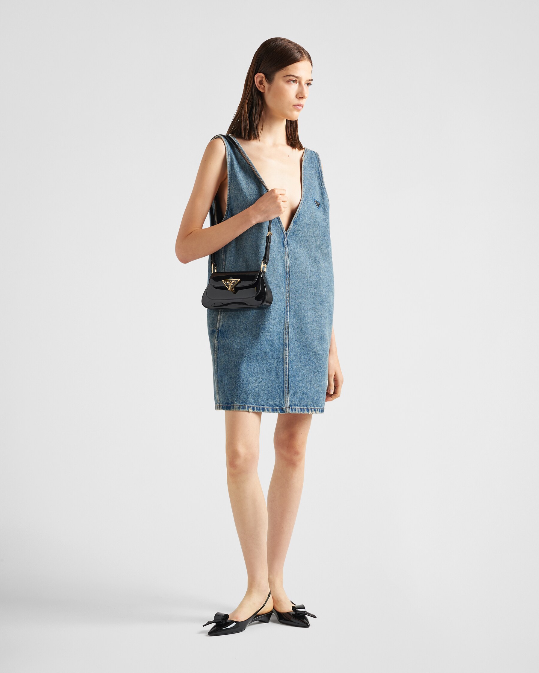 Mid Blue Denim Dress | PRADA