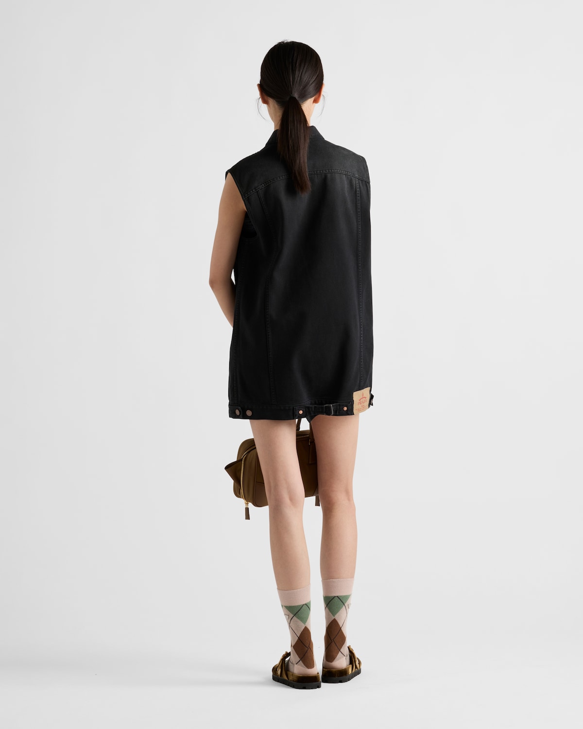 Black Denim Mini-dress | PRADA