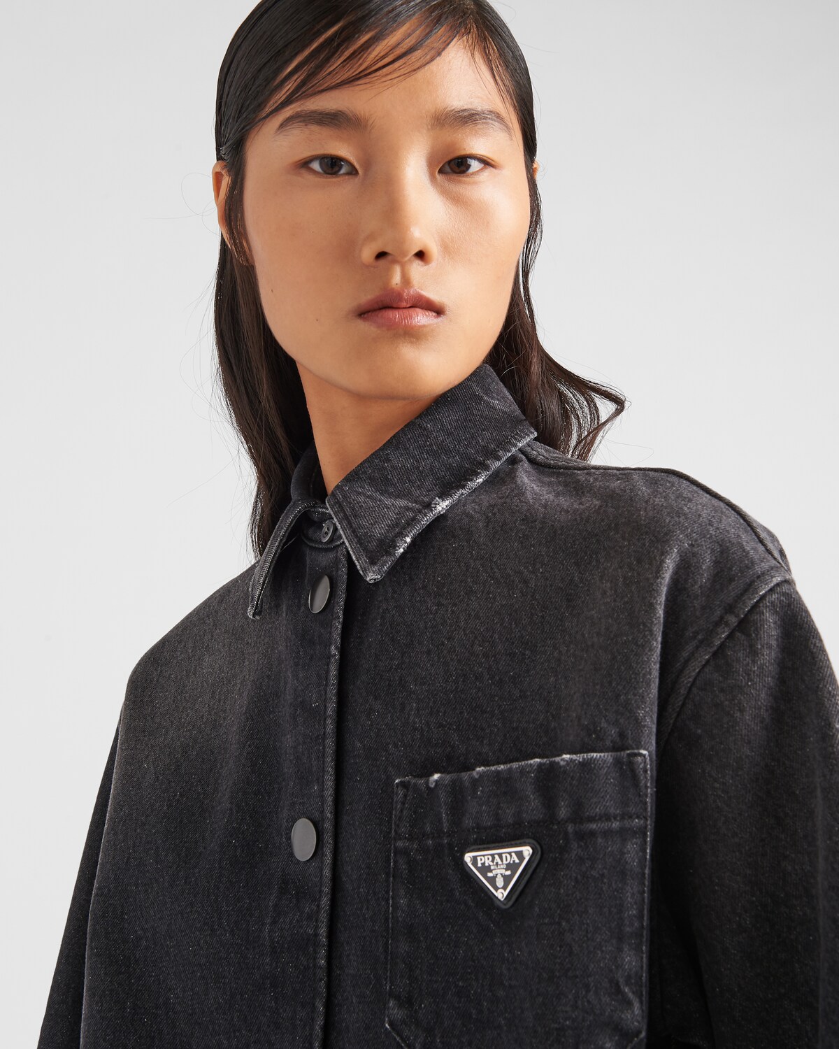 Black Denim Shirt | PRADA