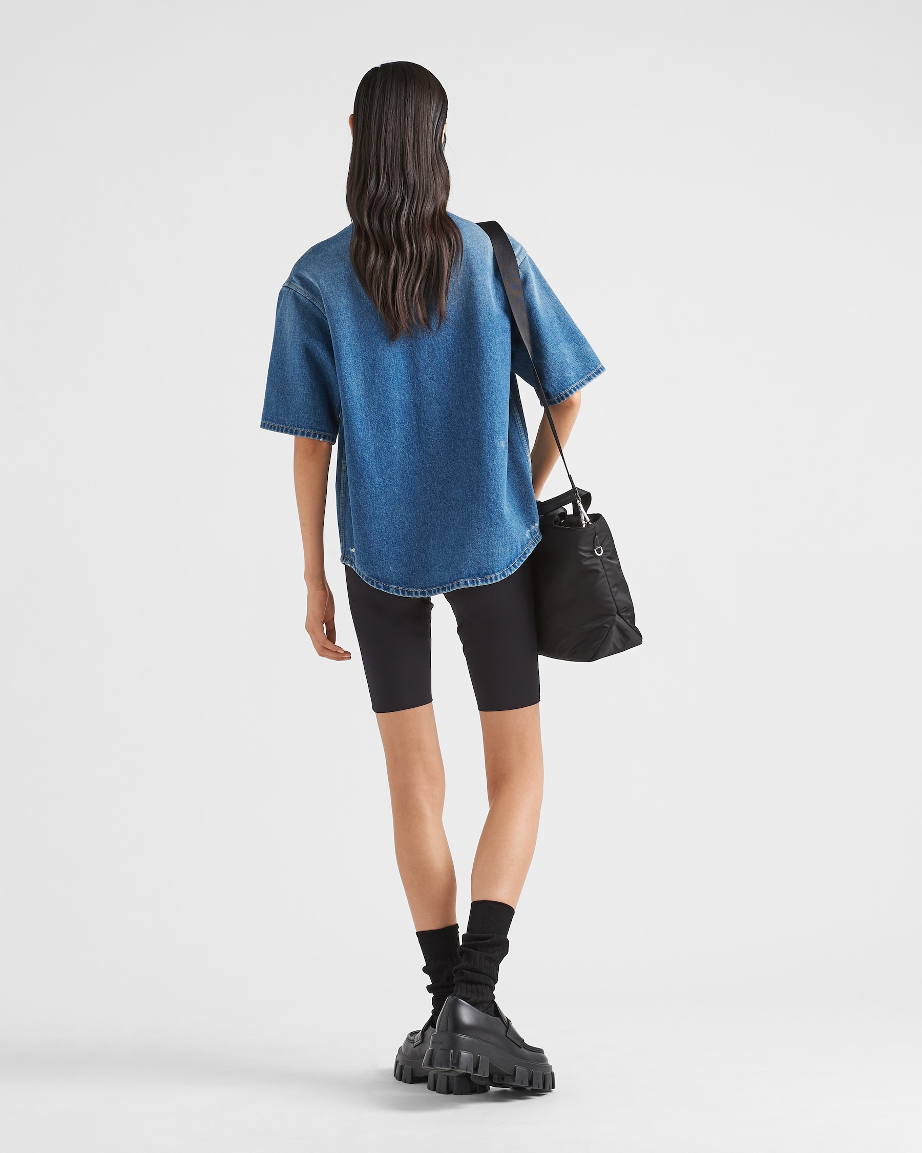 Mid Blue Denim Shirt | PRADA