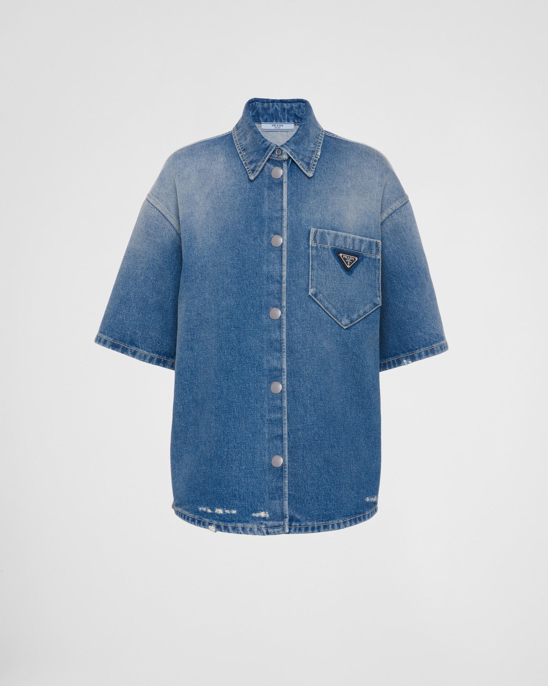 Mid Blue Denim Shirt | PRADA