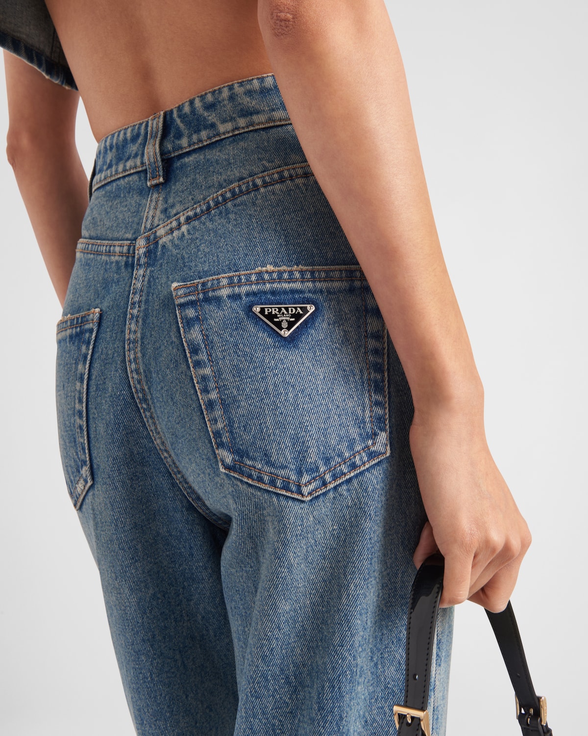 Mid Blue Five-pocket Denim Jeans | PRADA