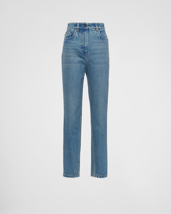 Mid Blue Five-pocket Denim Jeans | PRADA