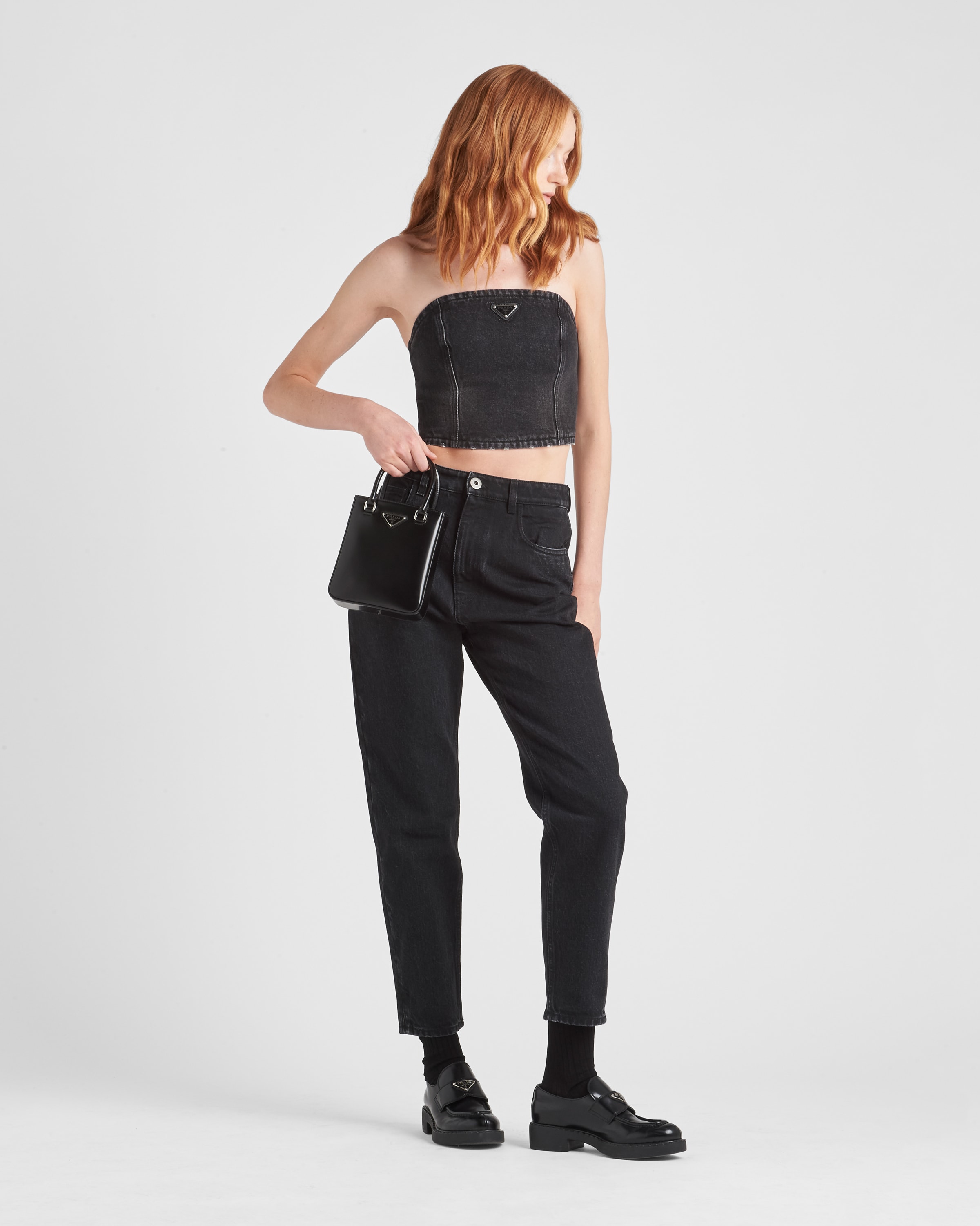 Black Denim top | Prada