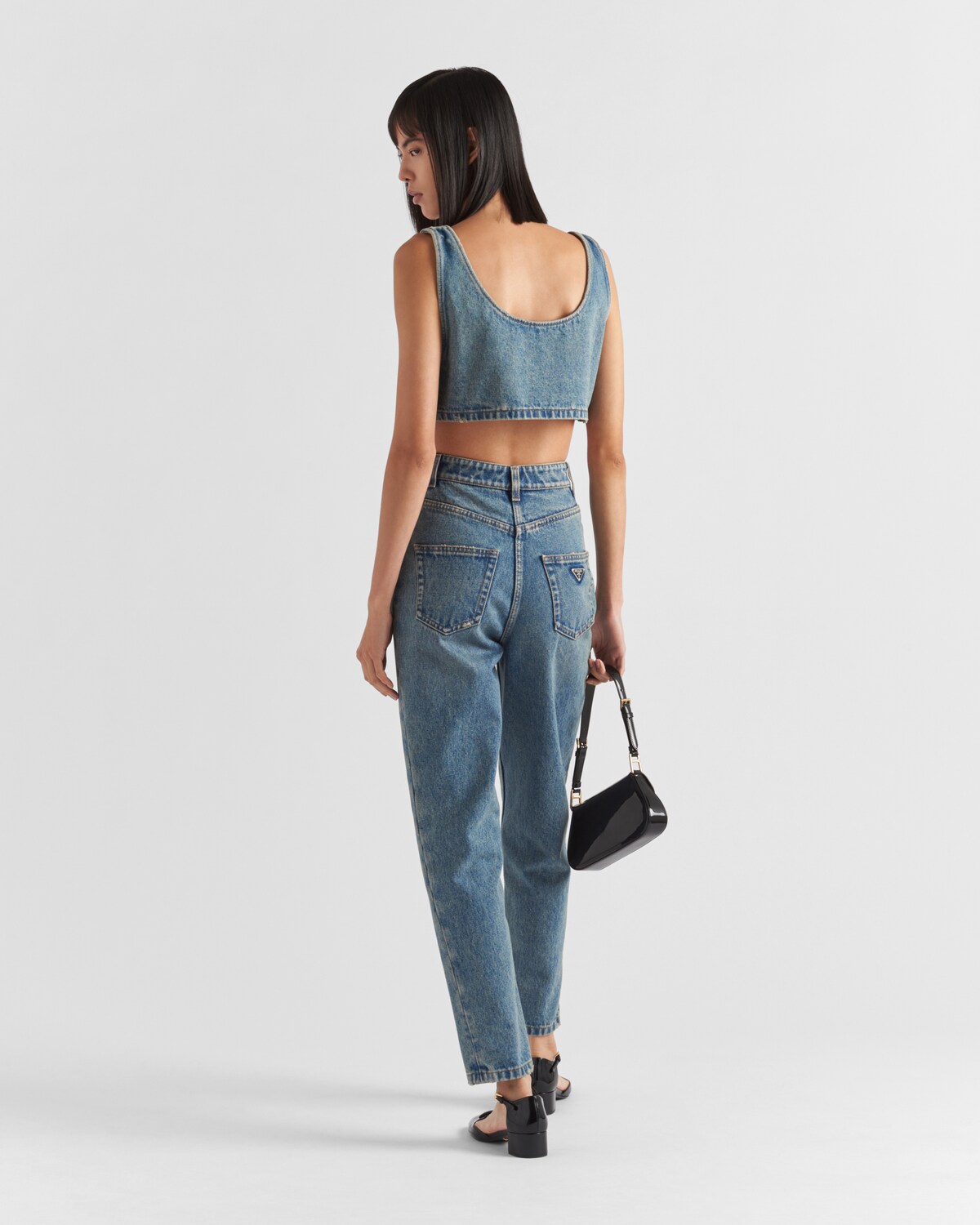 Mid Blue Denim Top | PRADA