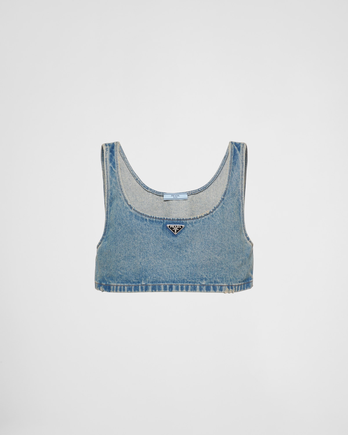 Mid Blue Denim Top | PRADA