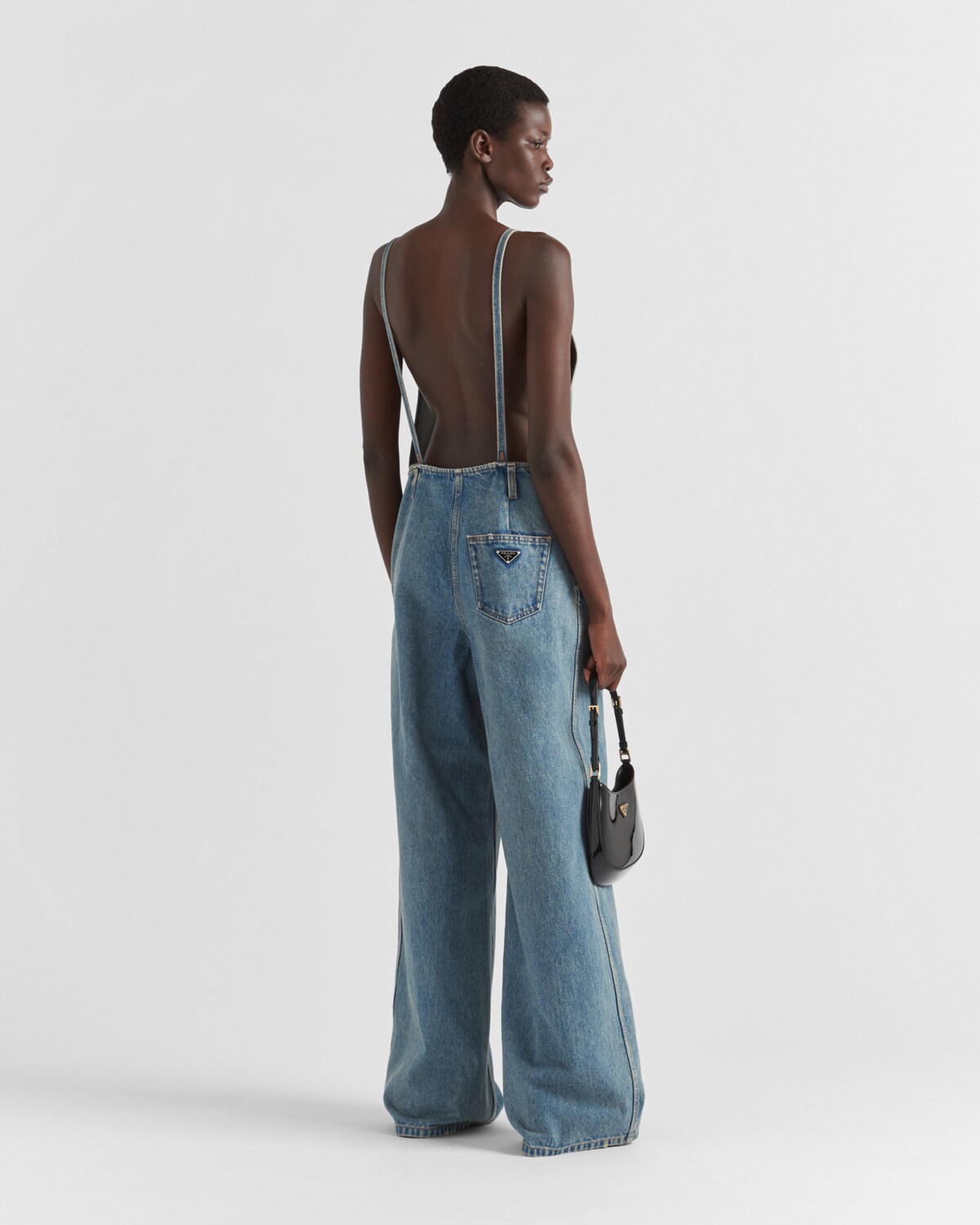Mid Blue Denim Jumpsuit | PRADA