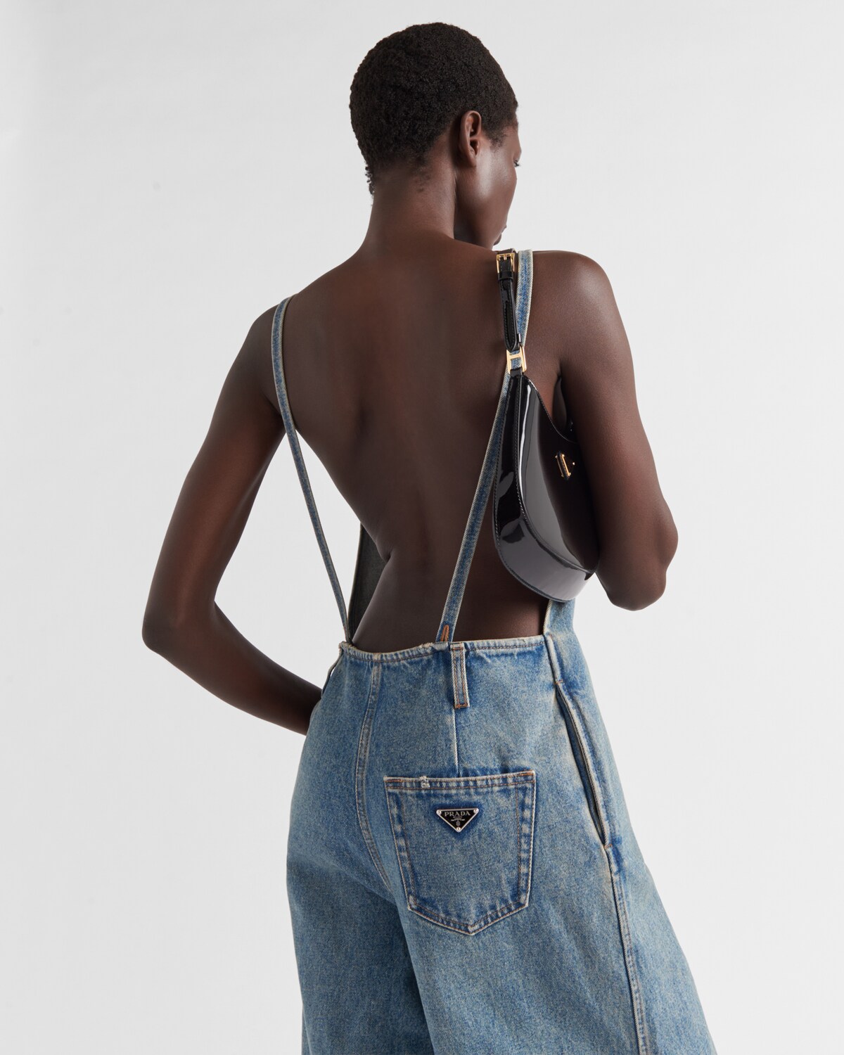 Mid Blue Denim Jumpsuit | PRADA