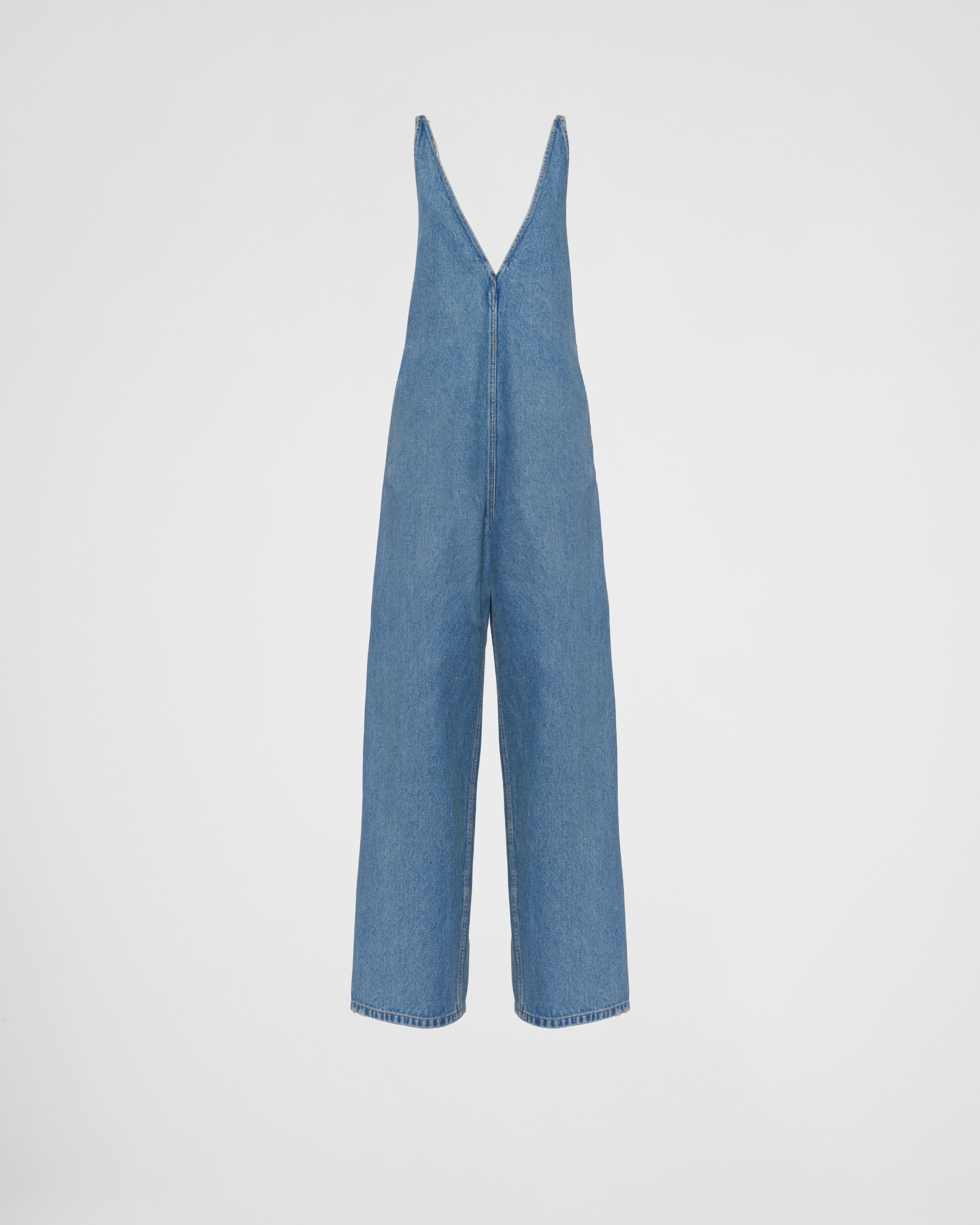 Mid Blue Denim Jumpsuit | PRADA