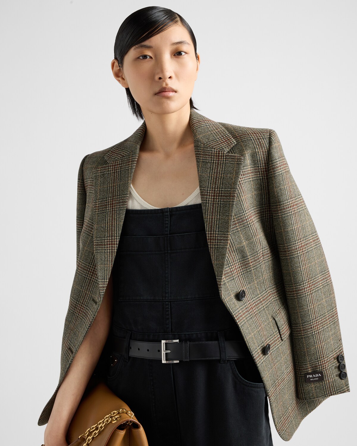 Black Denim Overalls | PRADA