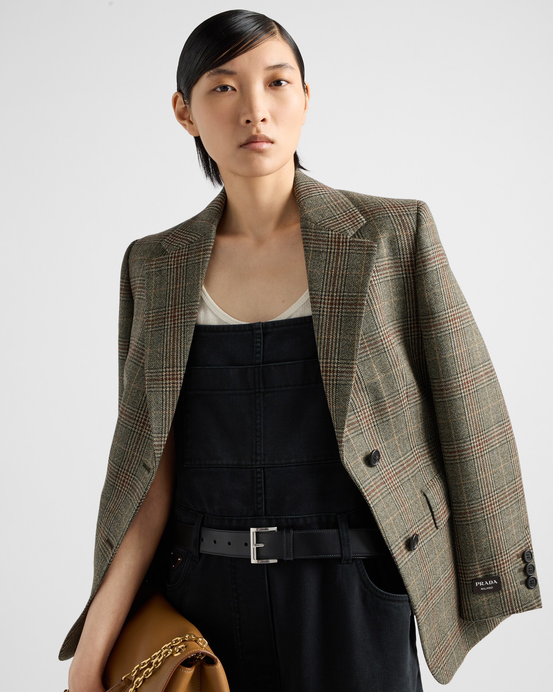 Black Denim Overalls | PRADA