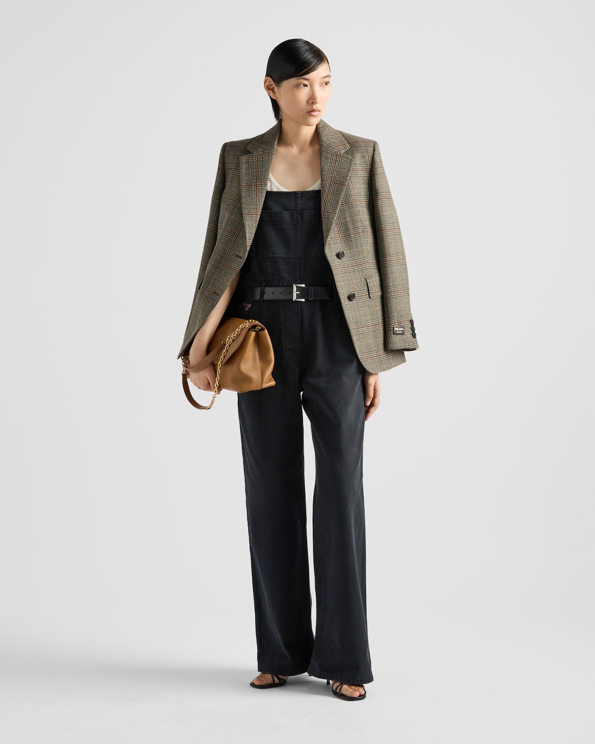 Black Denim Overalls | PRADA