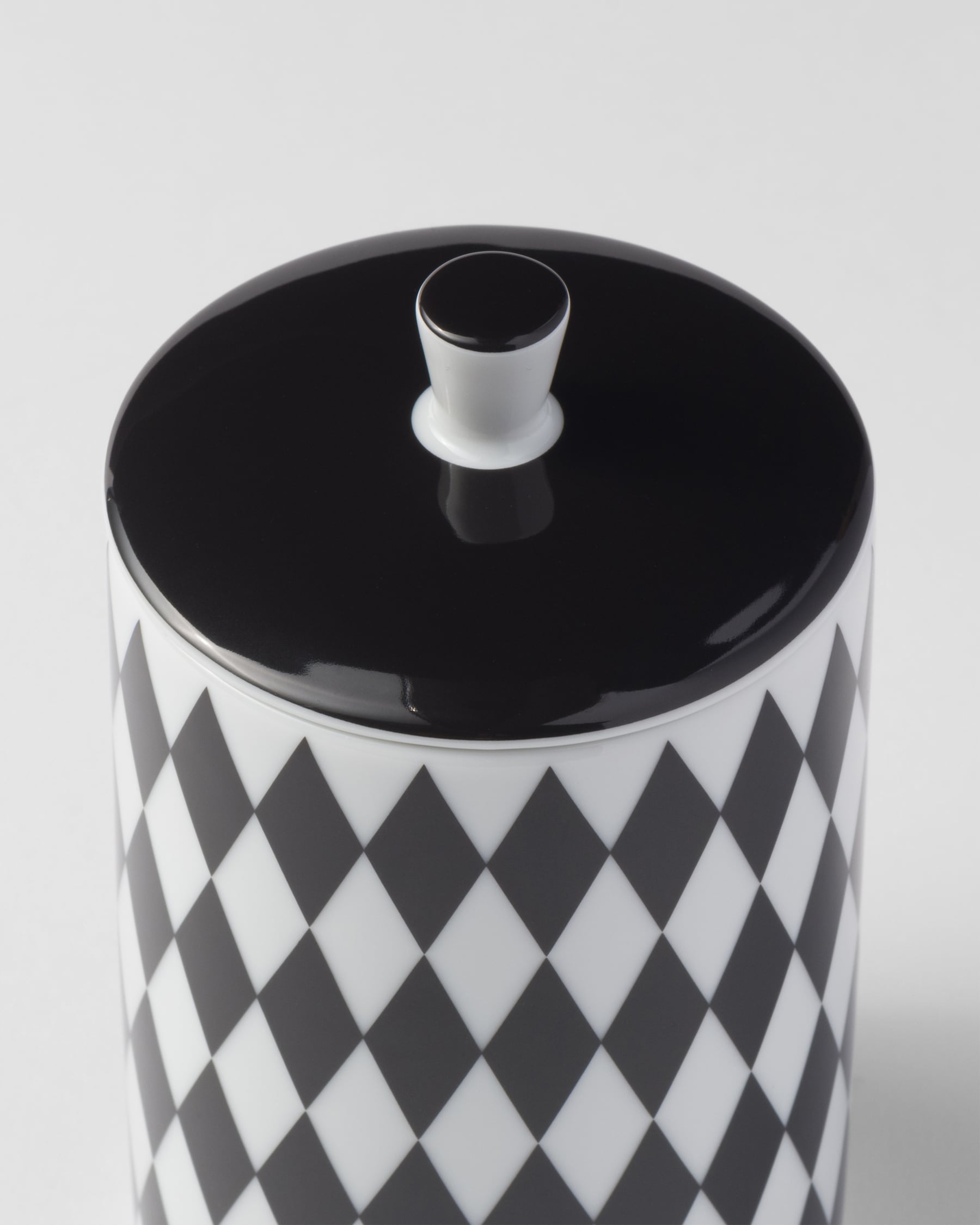 White/black Porcelain Scented Candle - Checkerboard | PRADA
