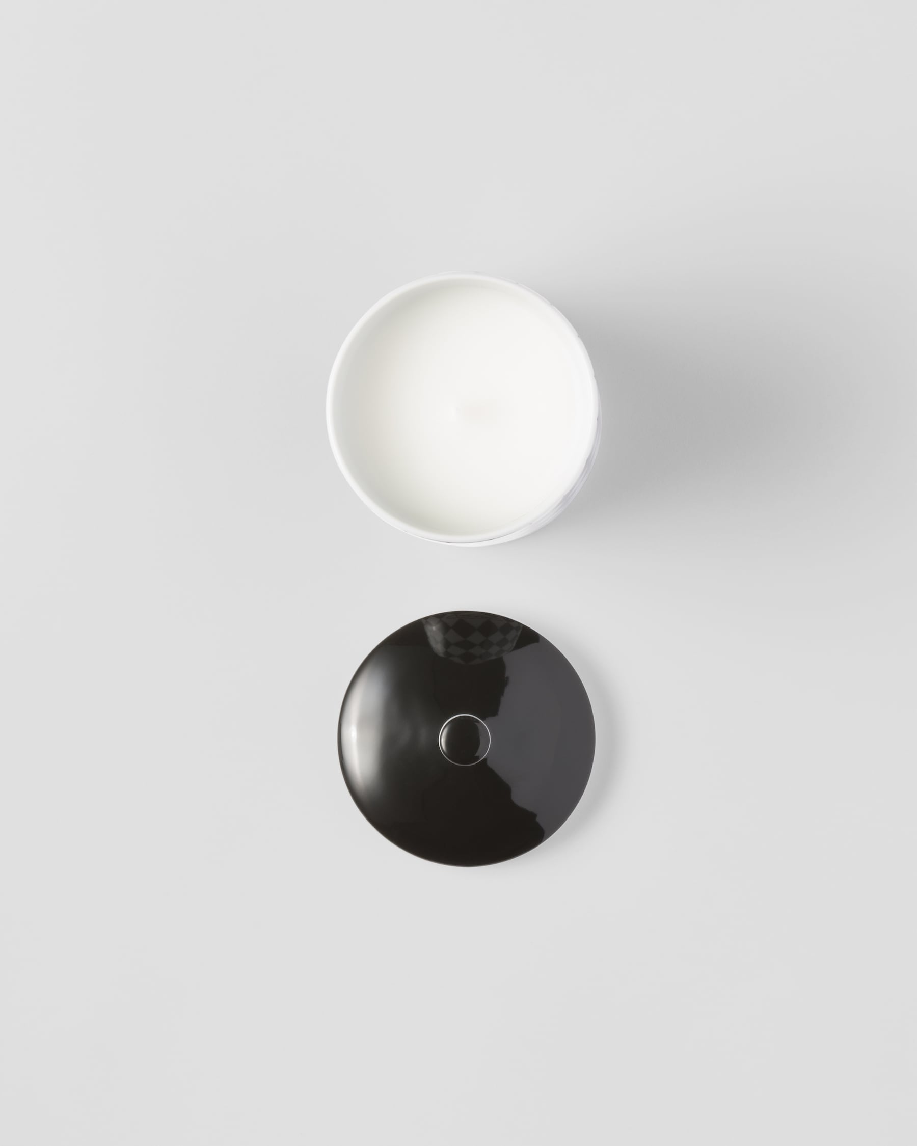 White/black Porcelain Scented Candle - Checkerboard | PRADA