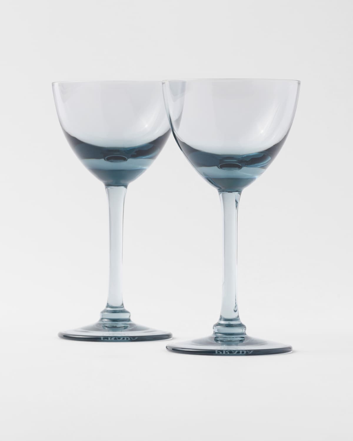Sea Blue Set of two crystal cocktail glasses - New York | PRADA