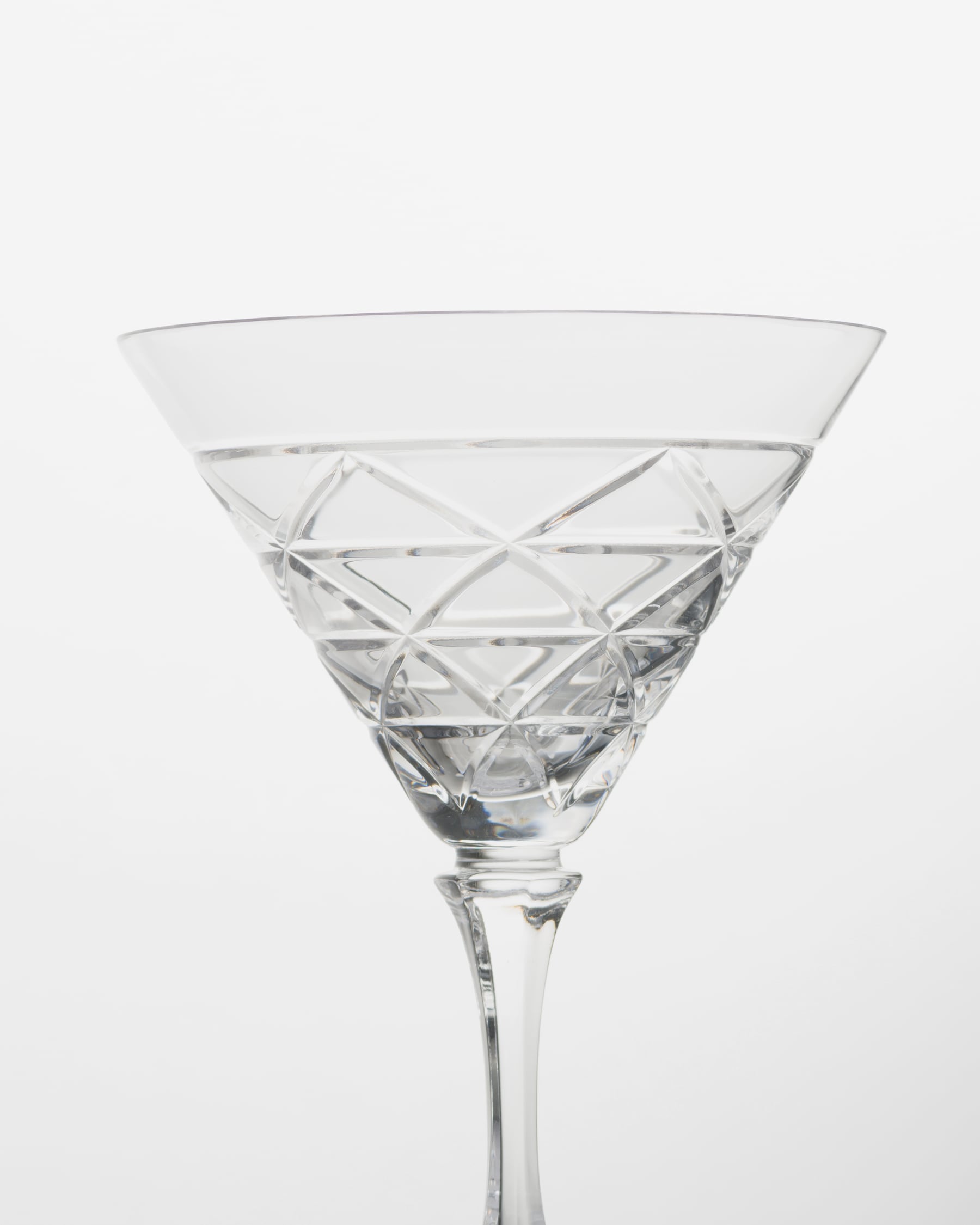 Crystal Crystal martini glass - Triangles | PRADA