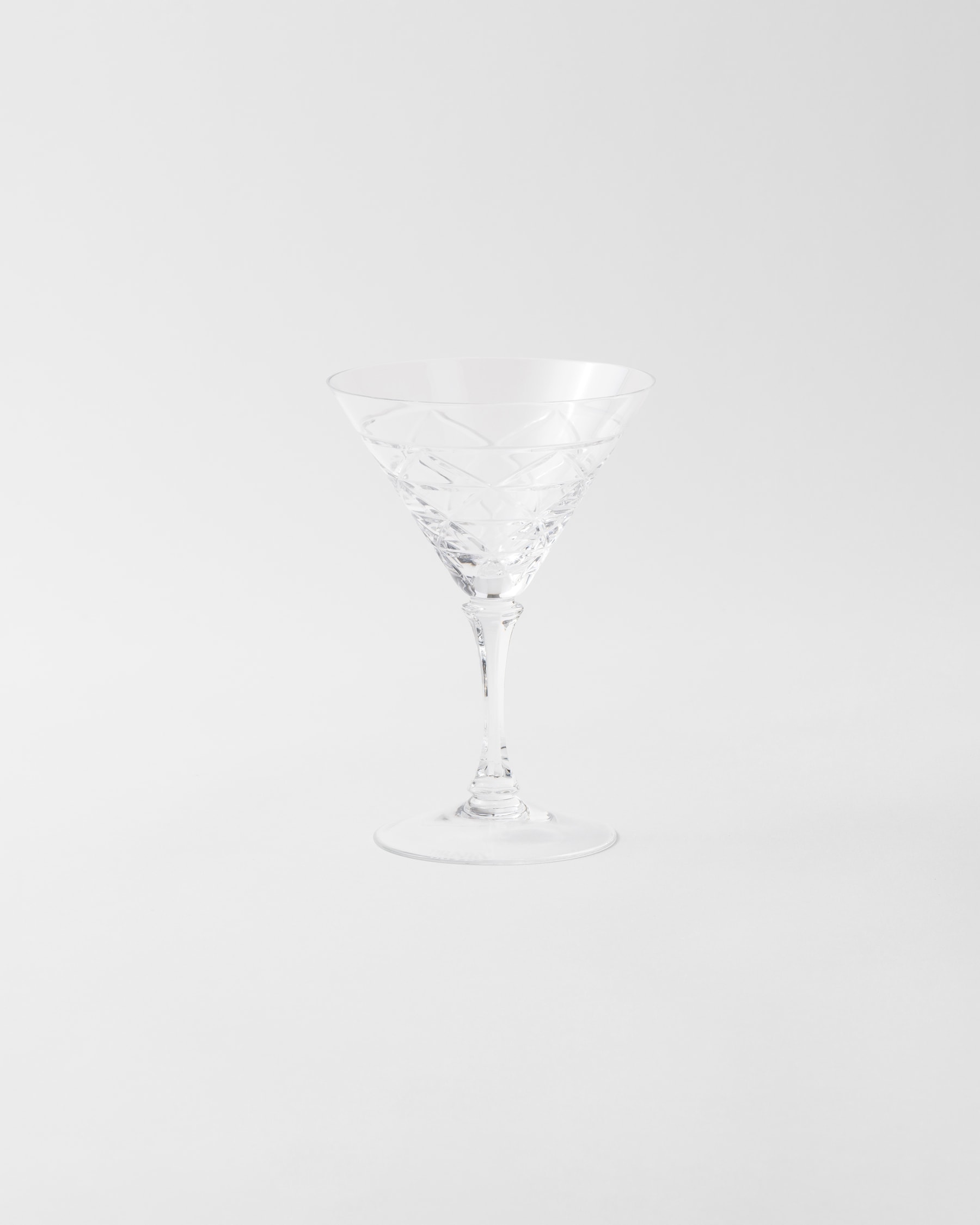 Crystal Crystal martini glass - Triangles | PRADA