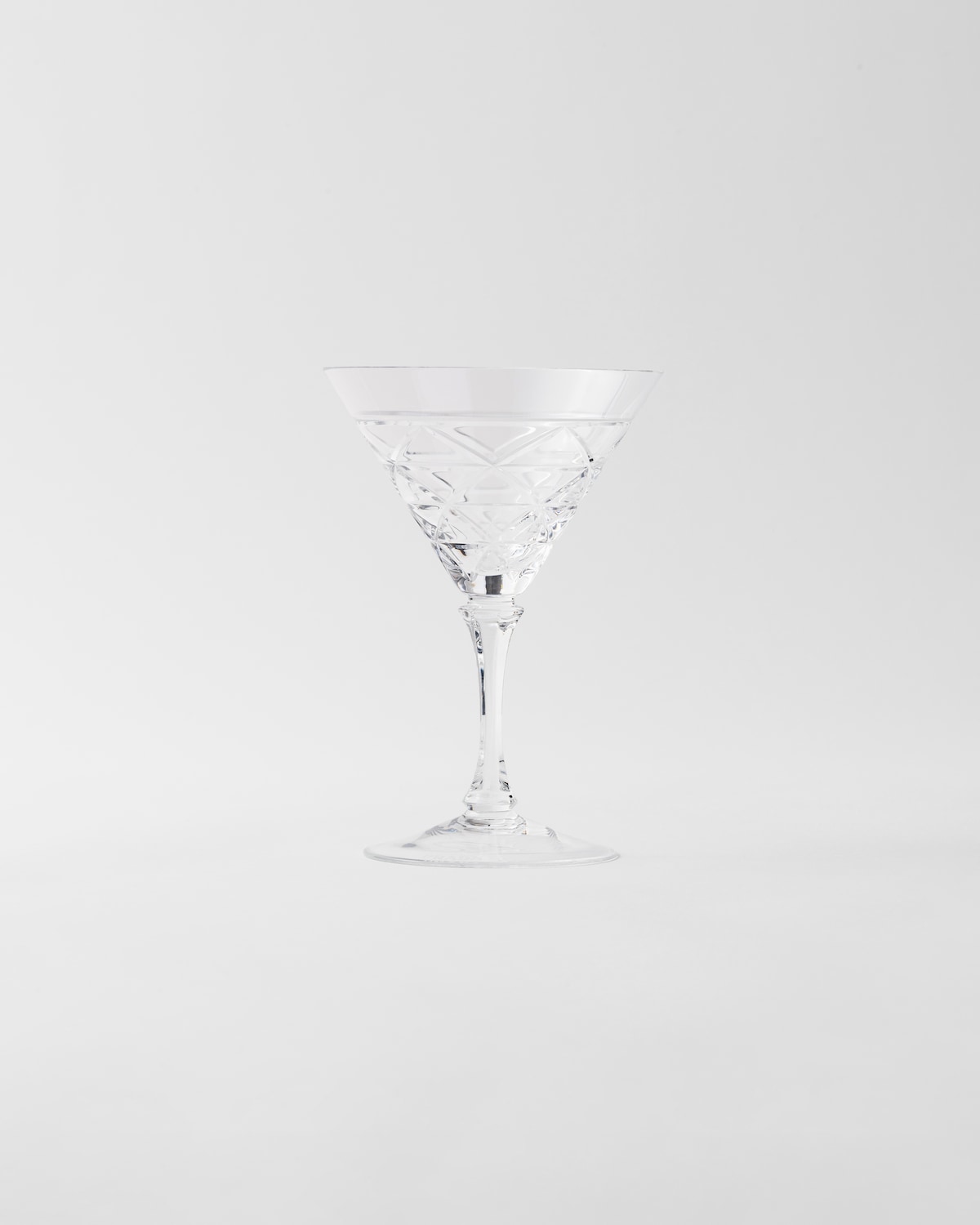 Crystal Crystal martini glass - Triangles | PRADA
