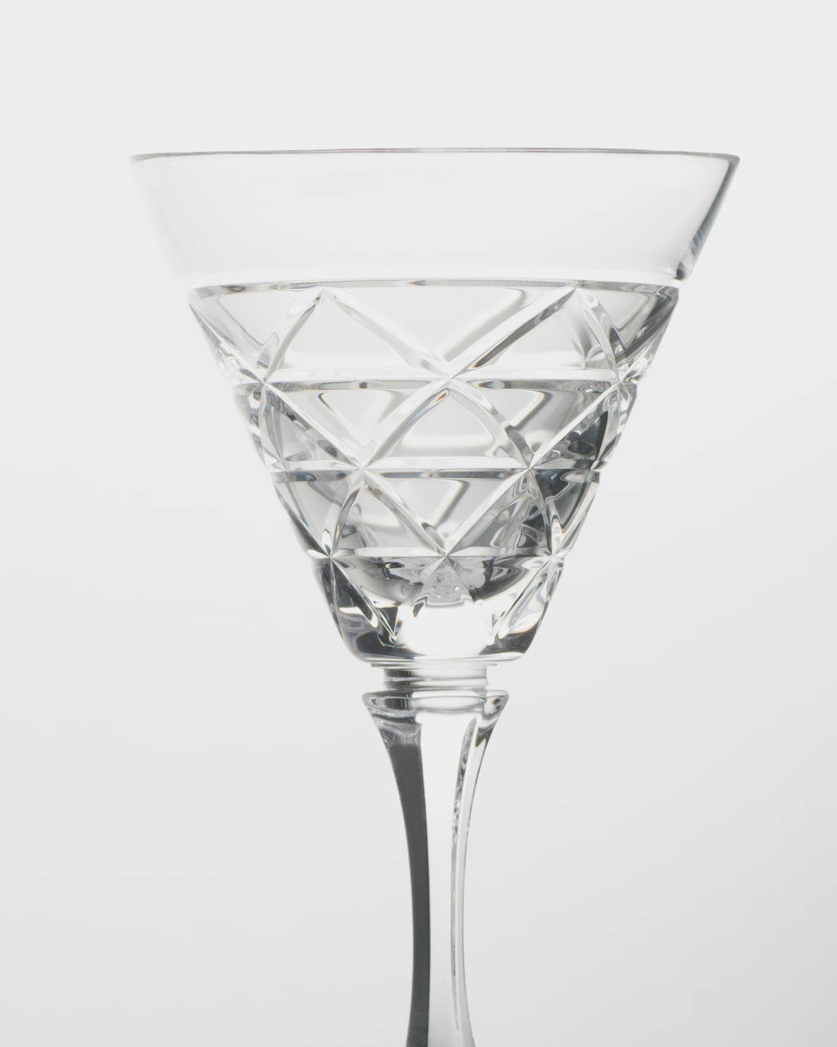 Crystal Crystal white wine glass - Triangles | PRADA