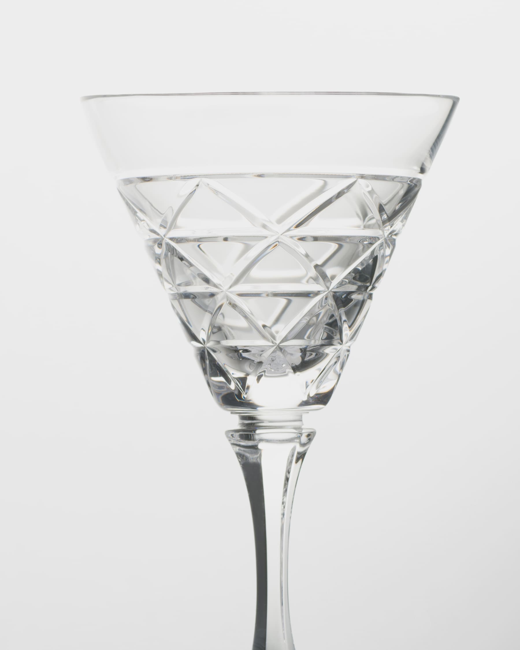 Crystal Crystal white wine glass - Triangles | PRADA