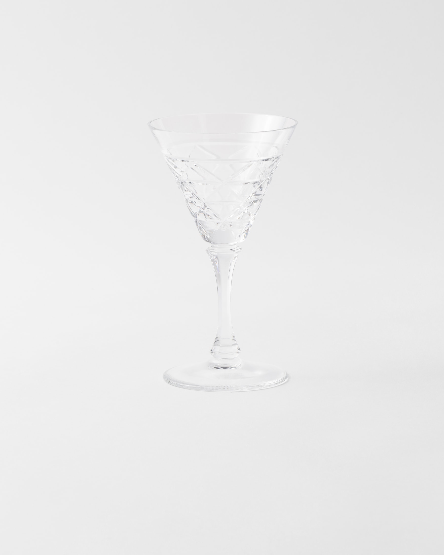Crystal Crystal white wine glass - Triangles | PRADA