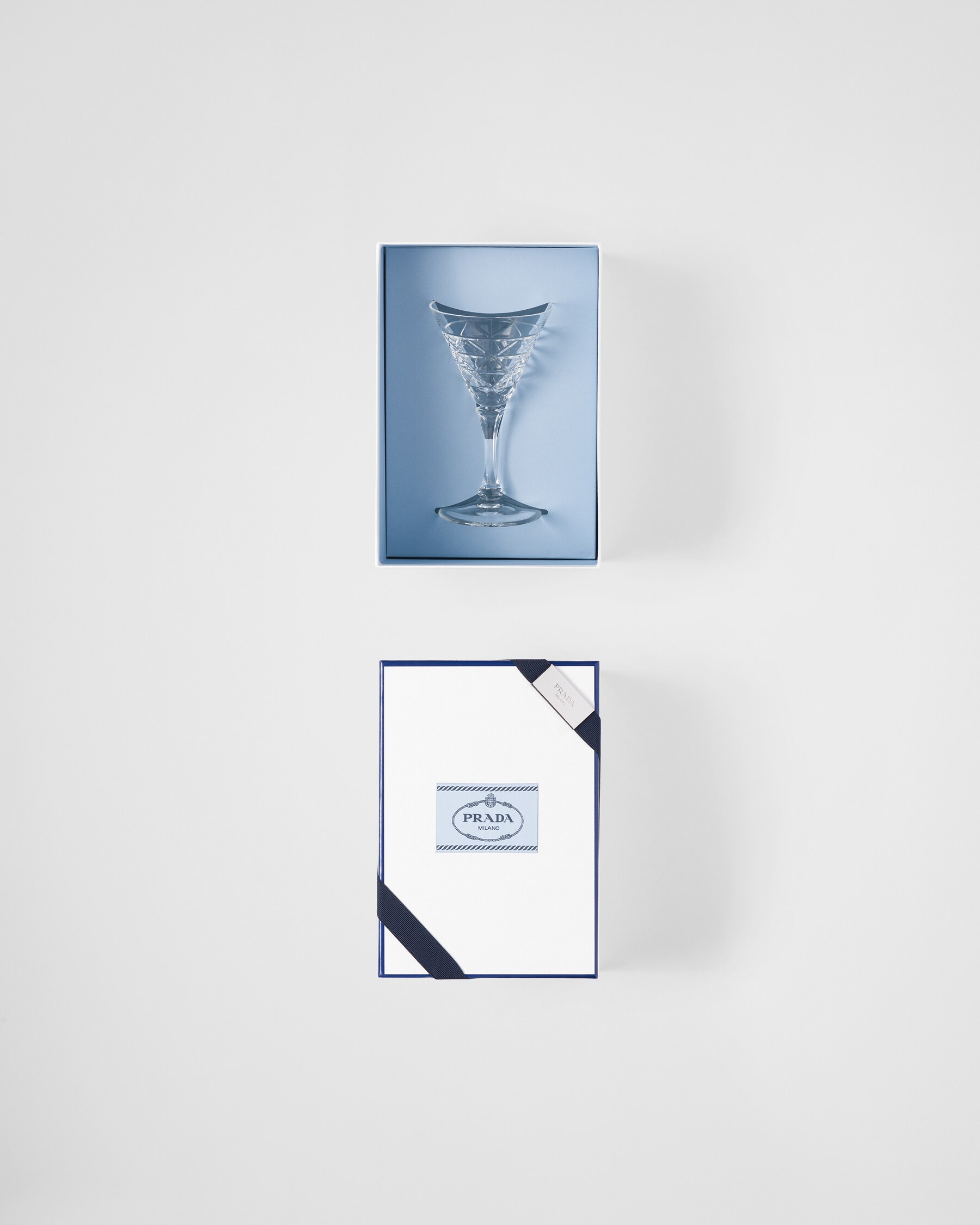 Crystal Crystal white wine glass - Triangles | PRADA