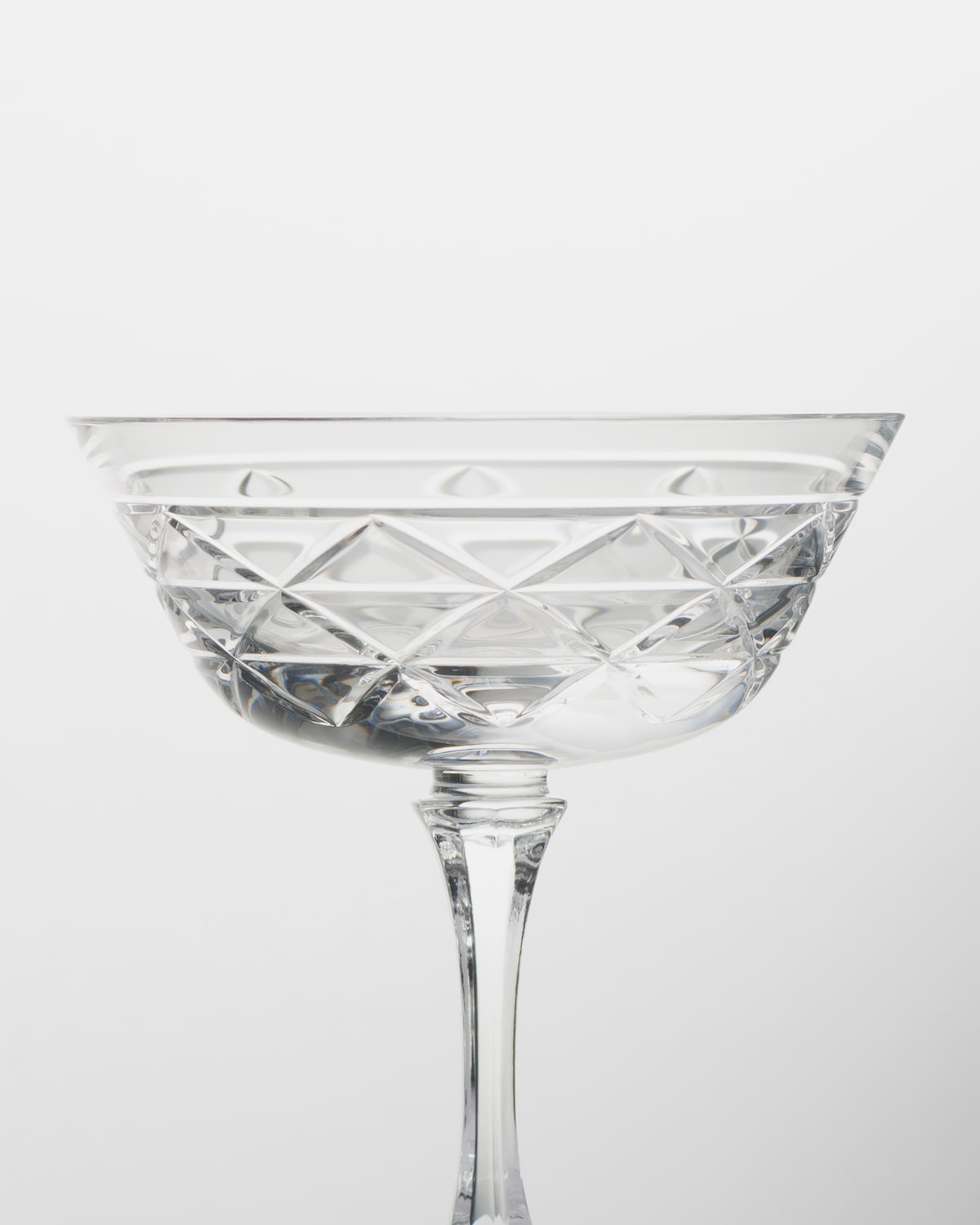 Crystal Crystal champagne coupe glass - Triangles | PRADA