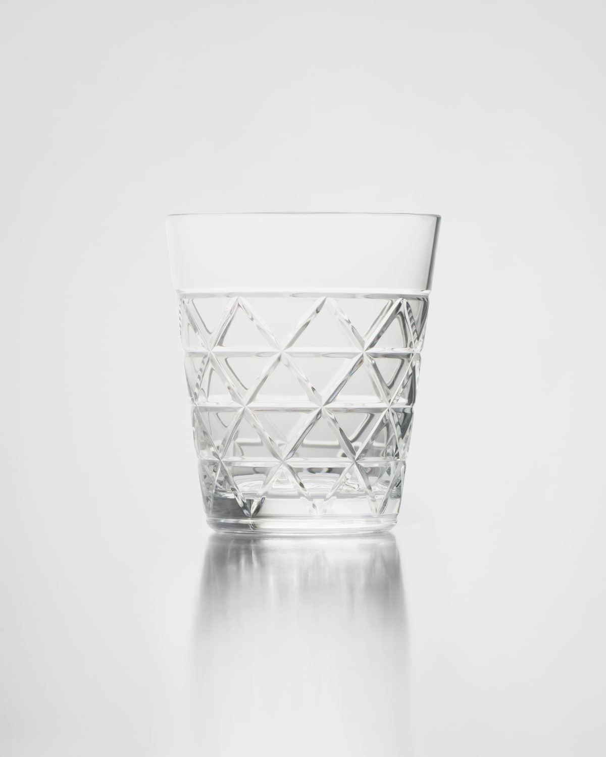 Crystal Crystal water glass - Triangles | PRADA