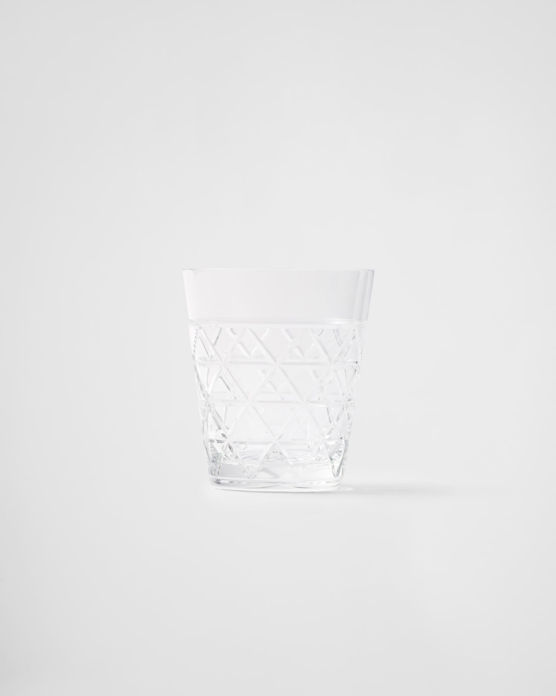 Crystal Crystal water glass - Triangles | PRADA