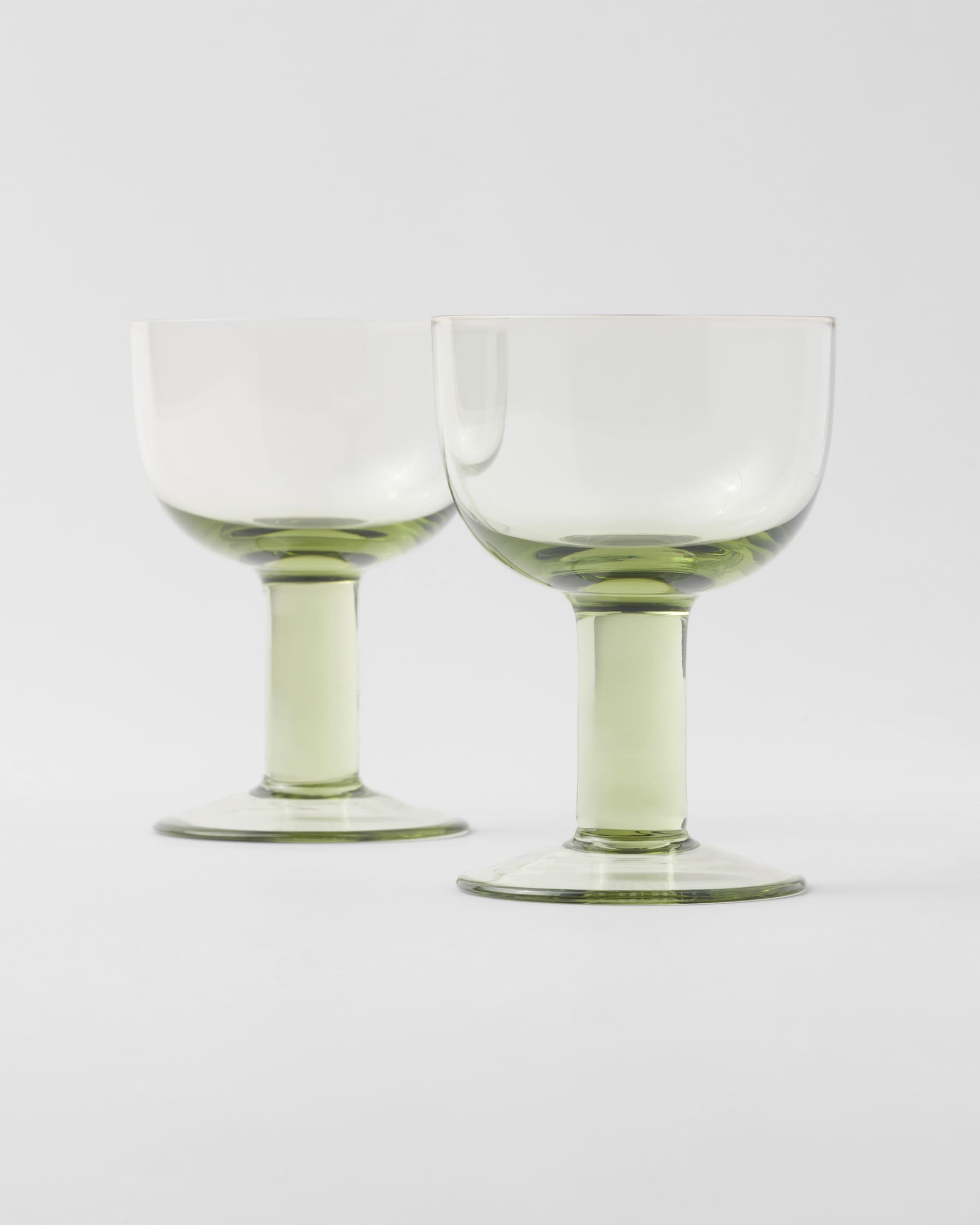 Moss Set of two crystal red wine glasses - Plinth | PRADA
